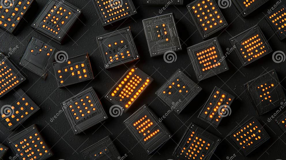 A Network, Blockchain, and Binary Code. Information Blocks, Encoding ...