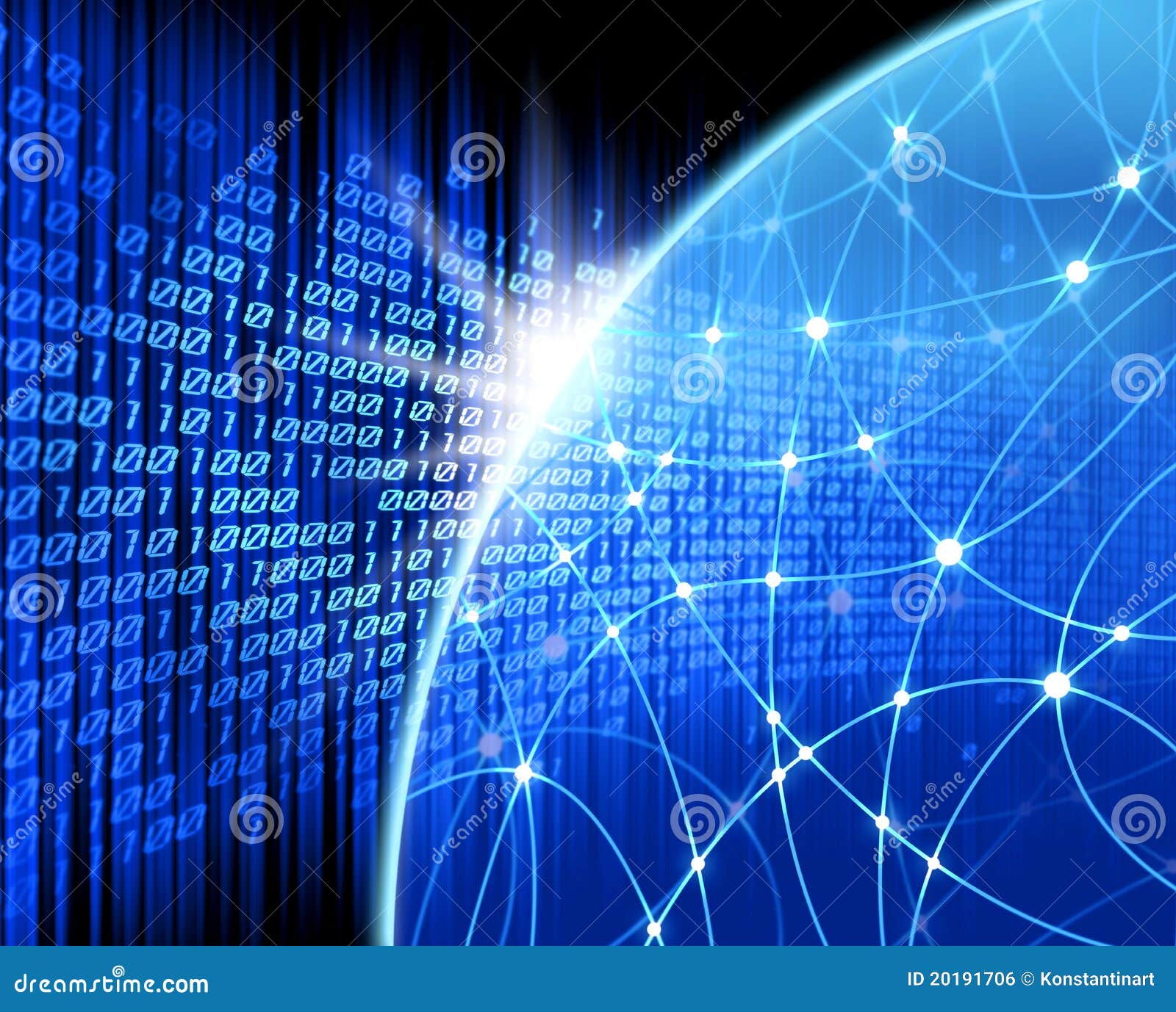 Network blue background stock illustration. Illustration of abstract ...