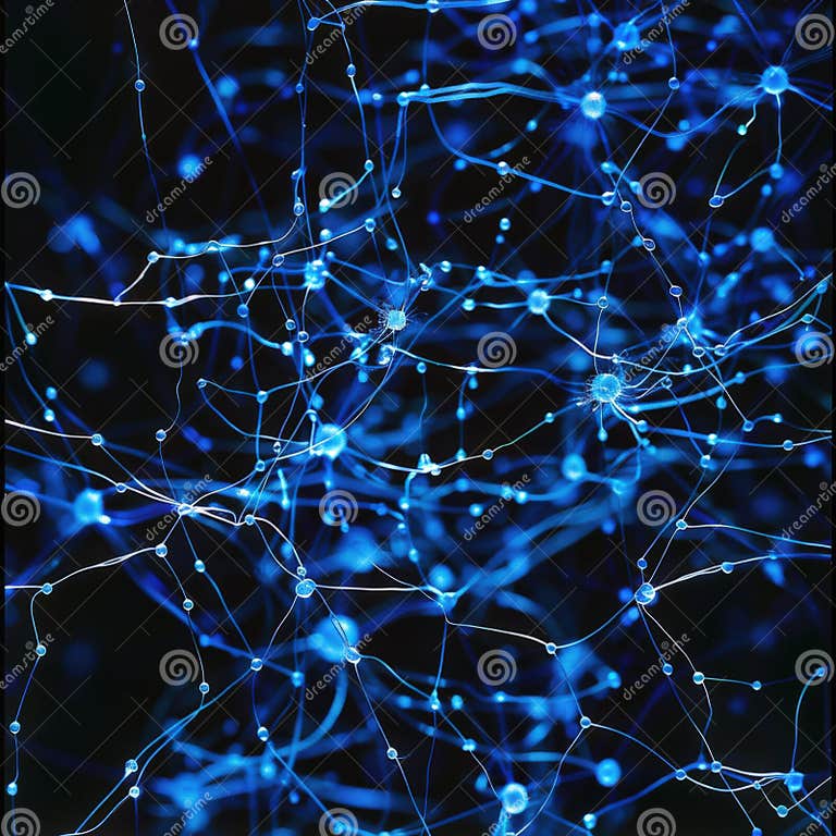 A Network of Blue Neuron-like Structures Interconnected in a Complex ... A Network of Blue Neuron-like Structures Interconnected in a Complex ...