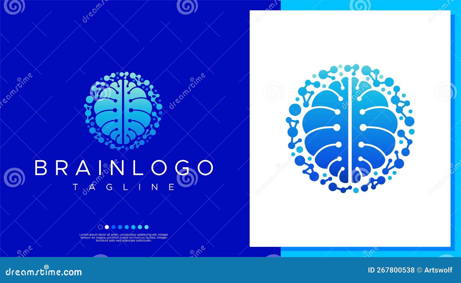 Network Brain Logo Design Vector. Modern Brain Logo Design Template ...