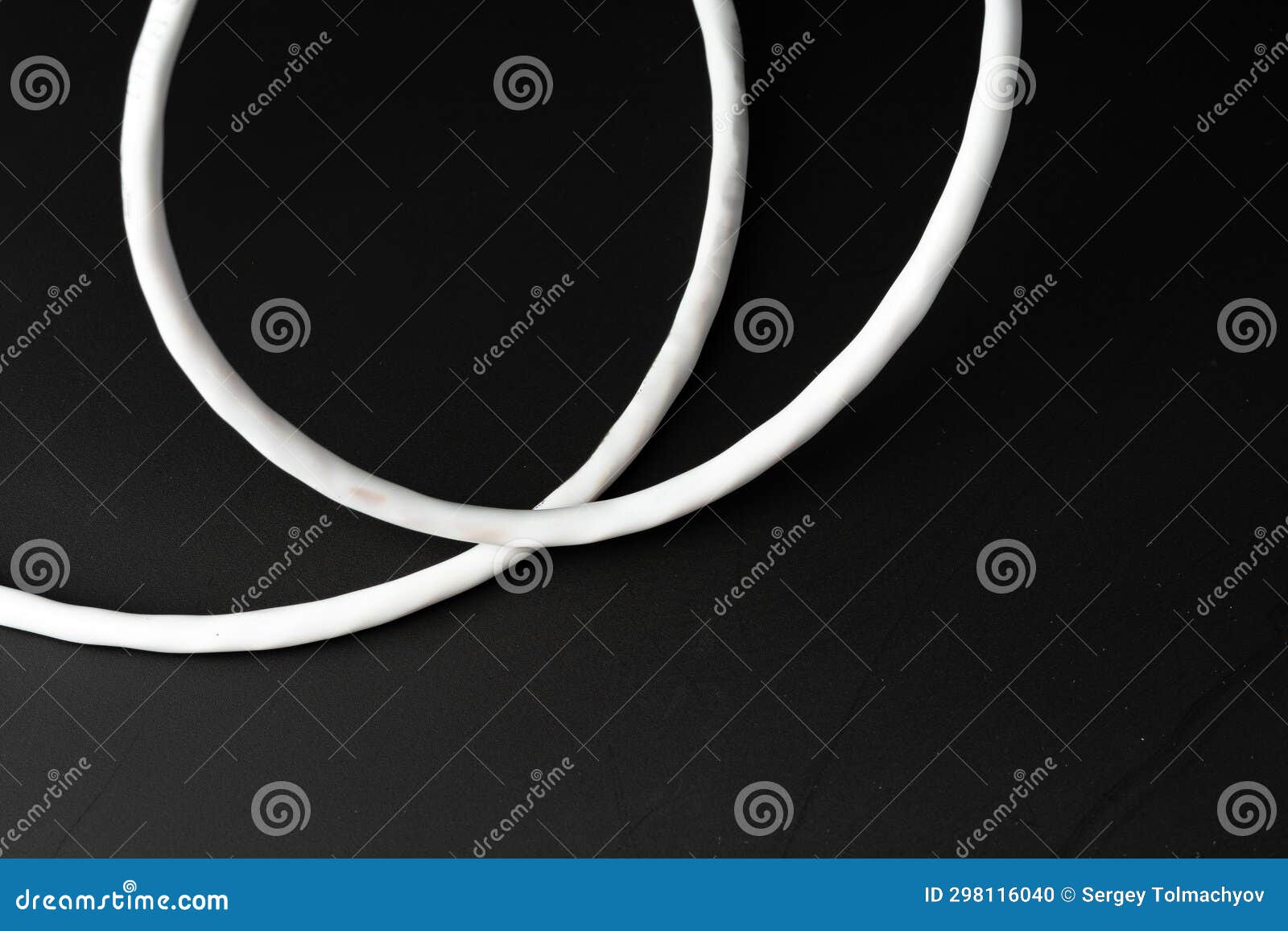Network Cable on Black Background Studio Shot Close Up Stock Photo ...