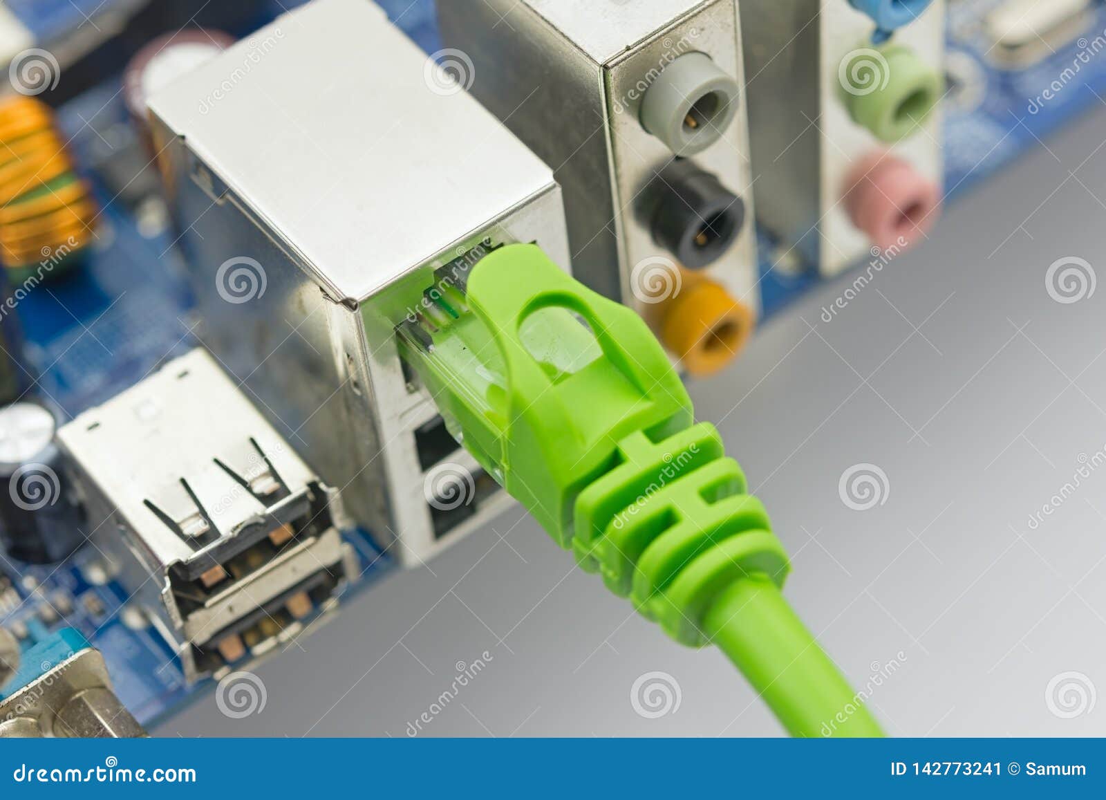Network Cable is Connected To Computer Stock Image - Image of connect ...