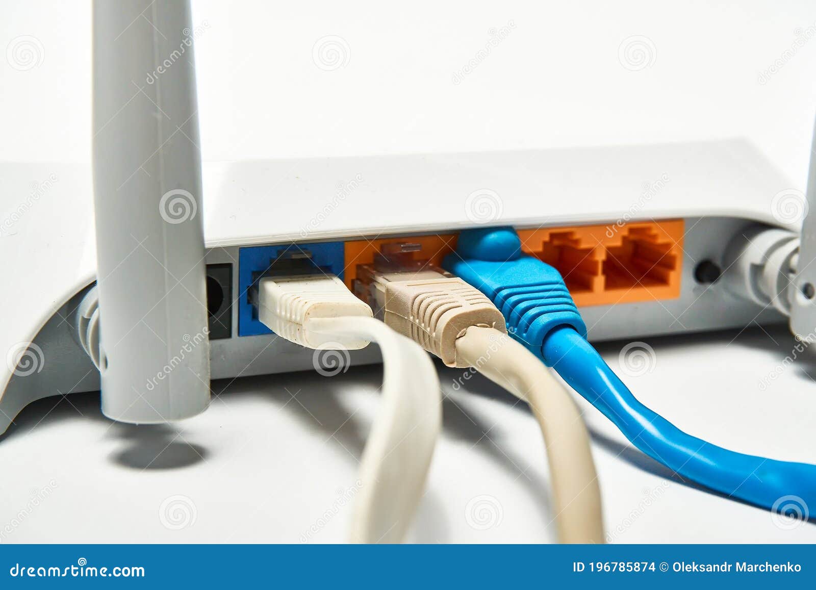 Network Cable Connects To Wireless Router, Router, Internet, Global ...