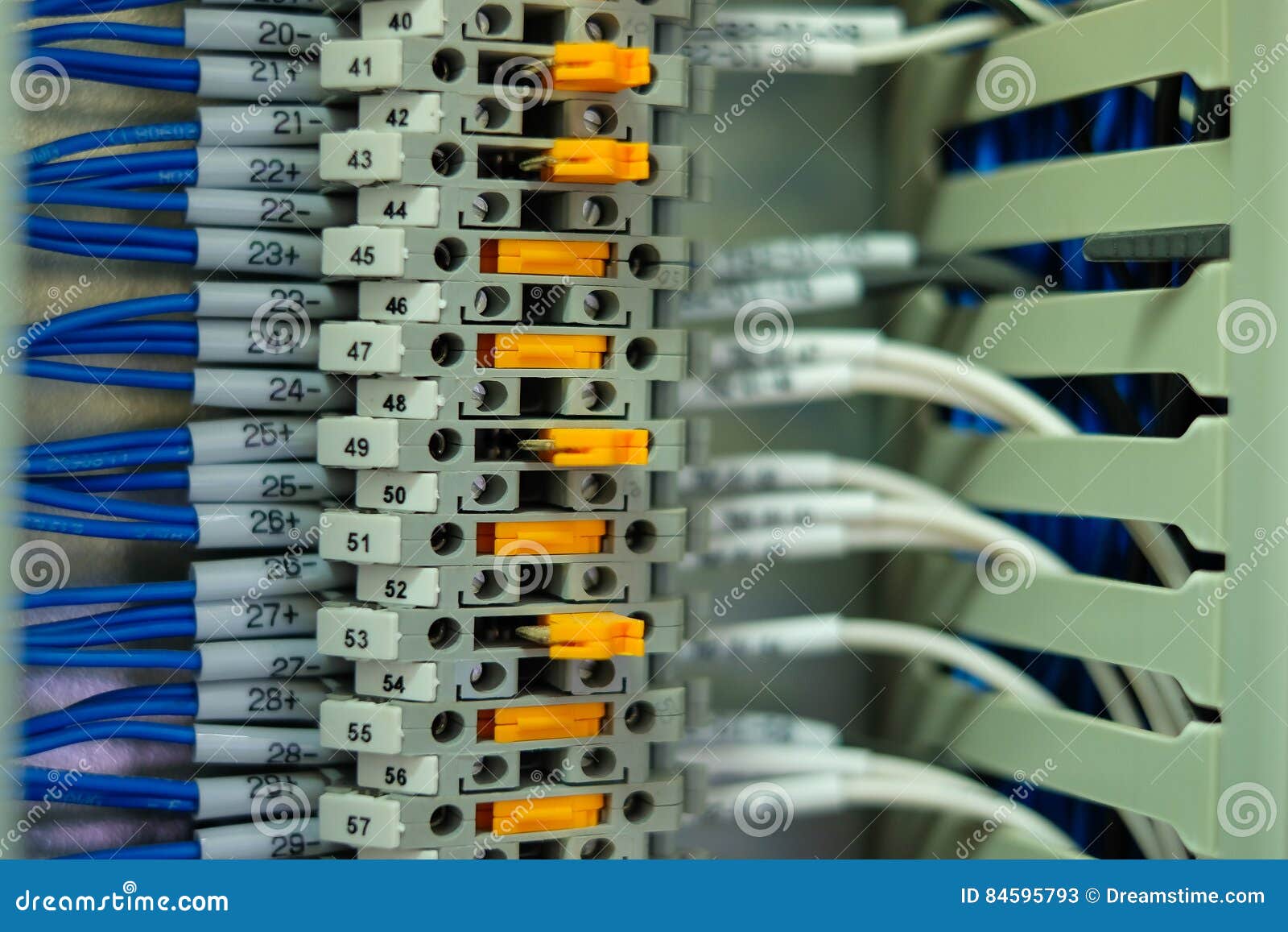 Network Cable in Control Panel Stock Image - Image of fiber, control ...