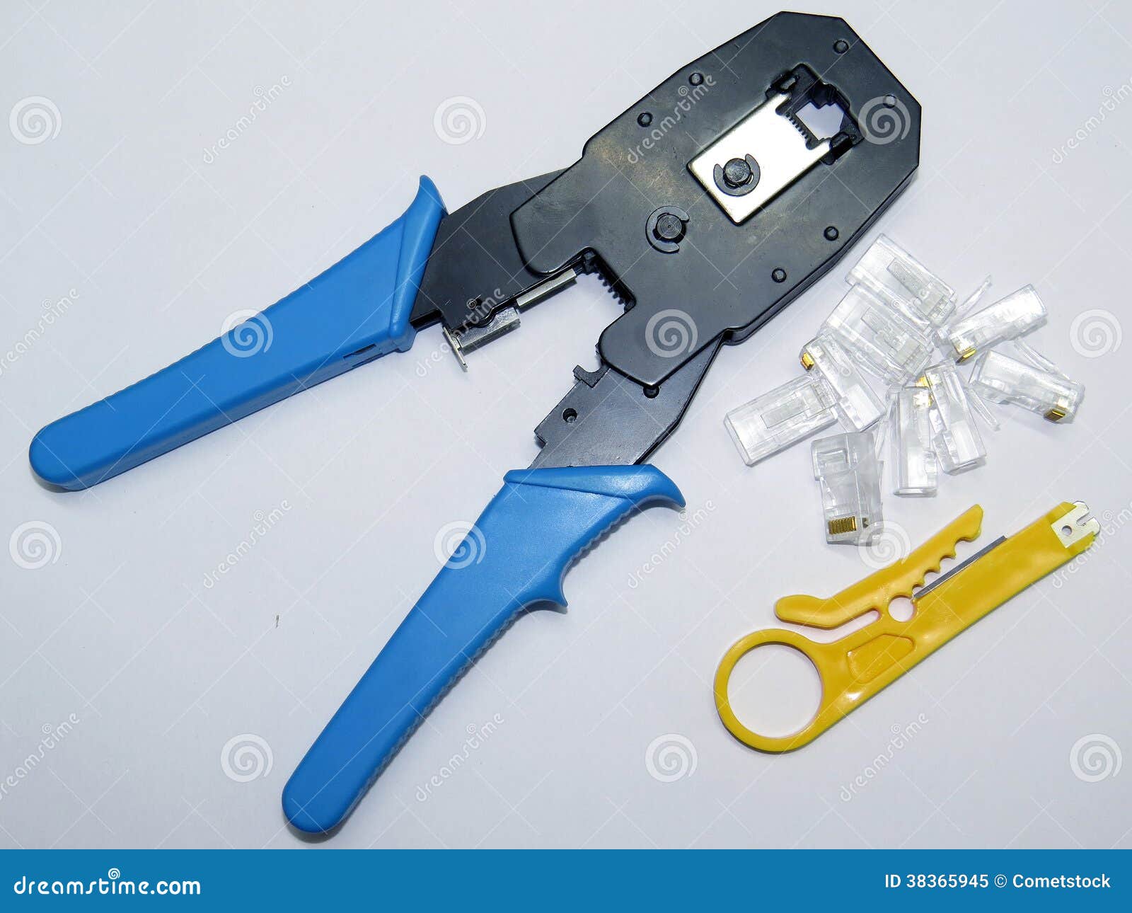 Network Cable Crimper Tool stock image. Image of cable - 38365945