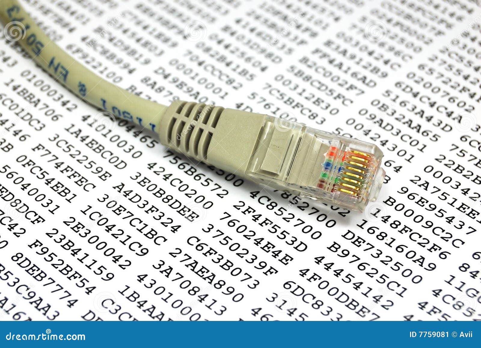 Network Cable and Encryption Key Stock Image - Image of communication ...