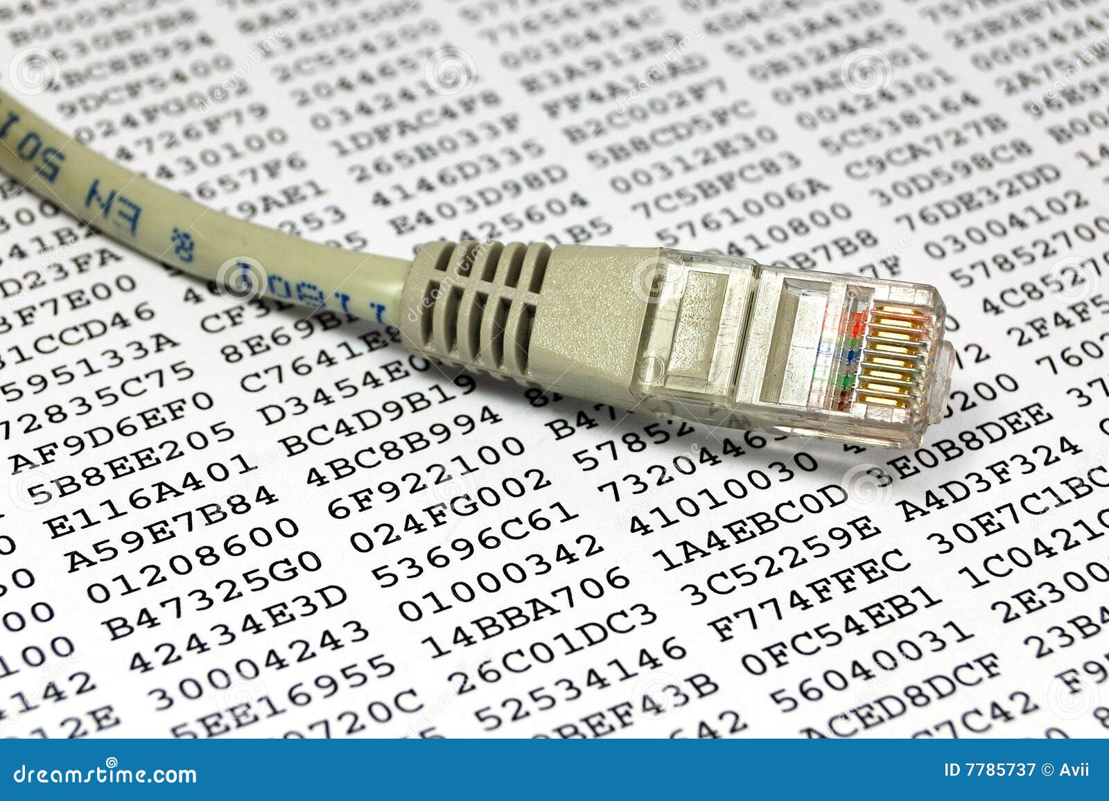 Network Cable and Encryption Key Stock Image - Image of confidential ...
