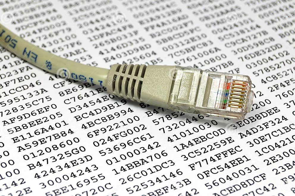 Network Cable and Encryption Key Stock Image - Image of confidential ...