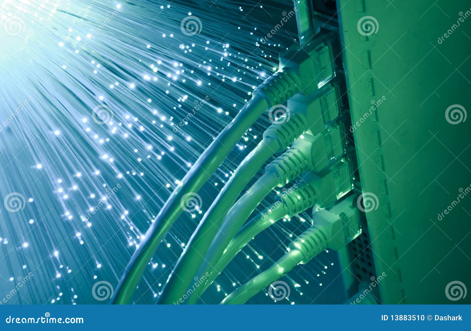 Network cable and hub stock photo. Image of future, optic - 13883510