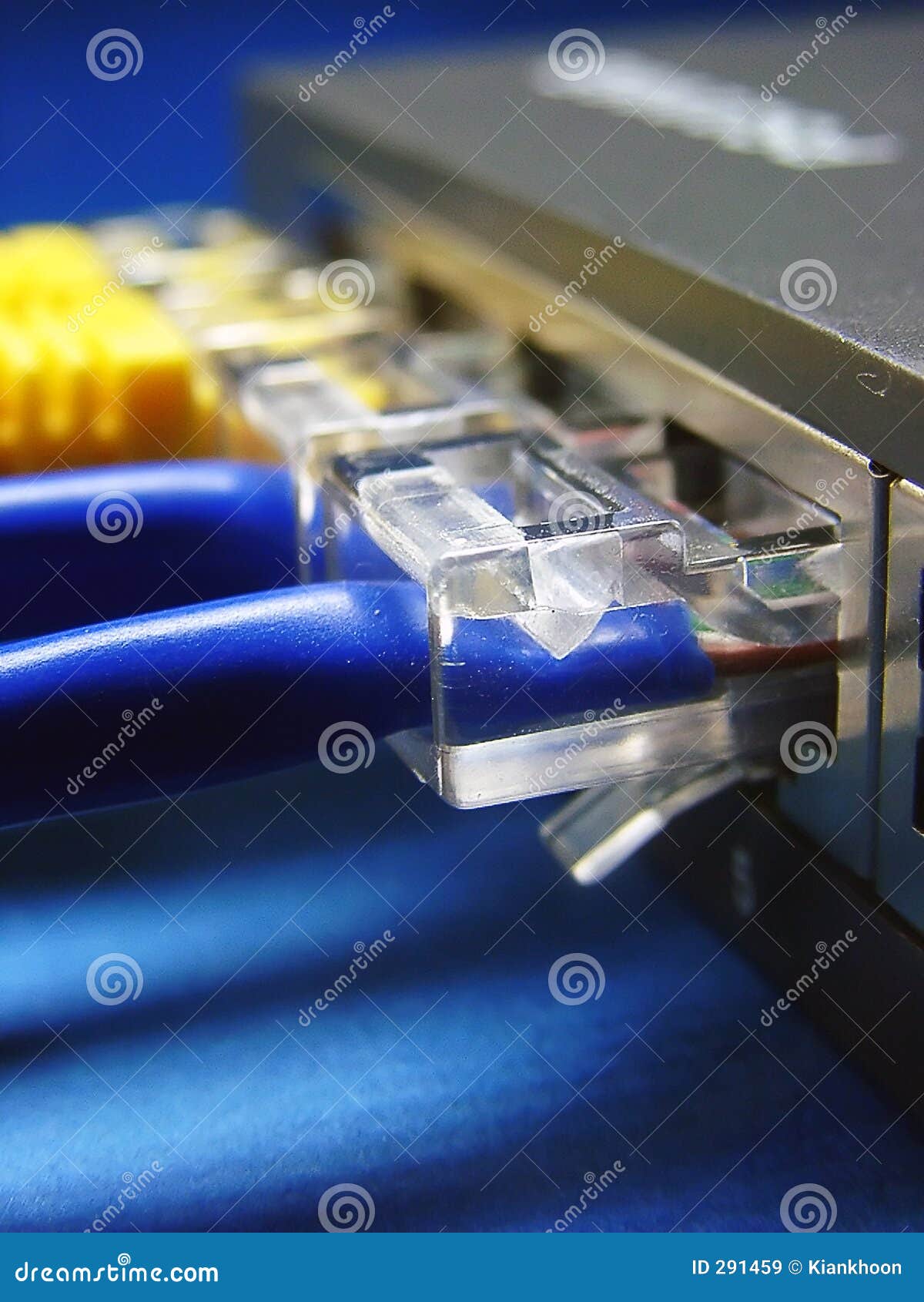 Network cable & hub. stock image. Image of tech, electronic - 291459