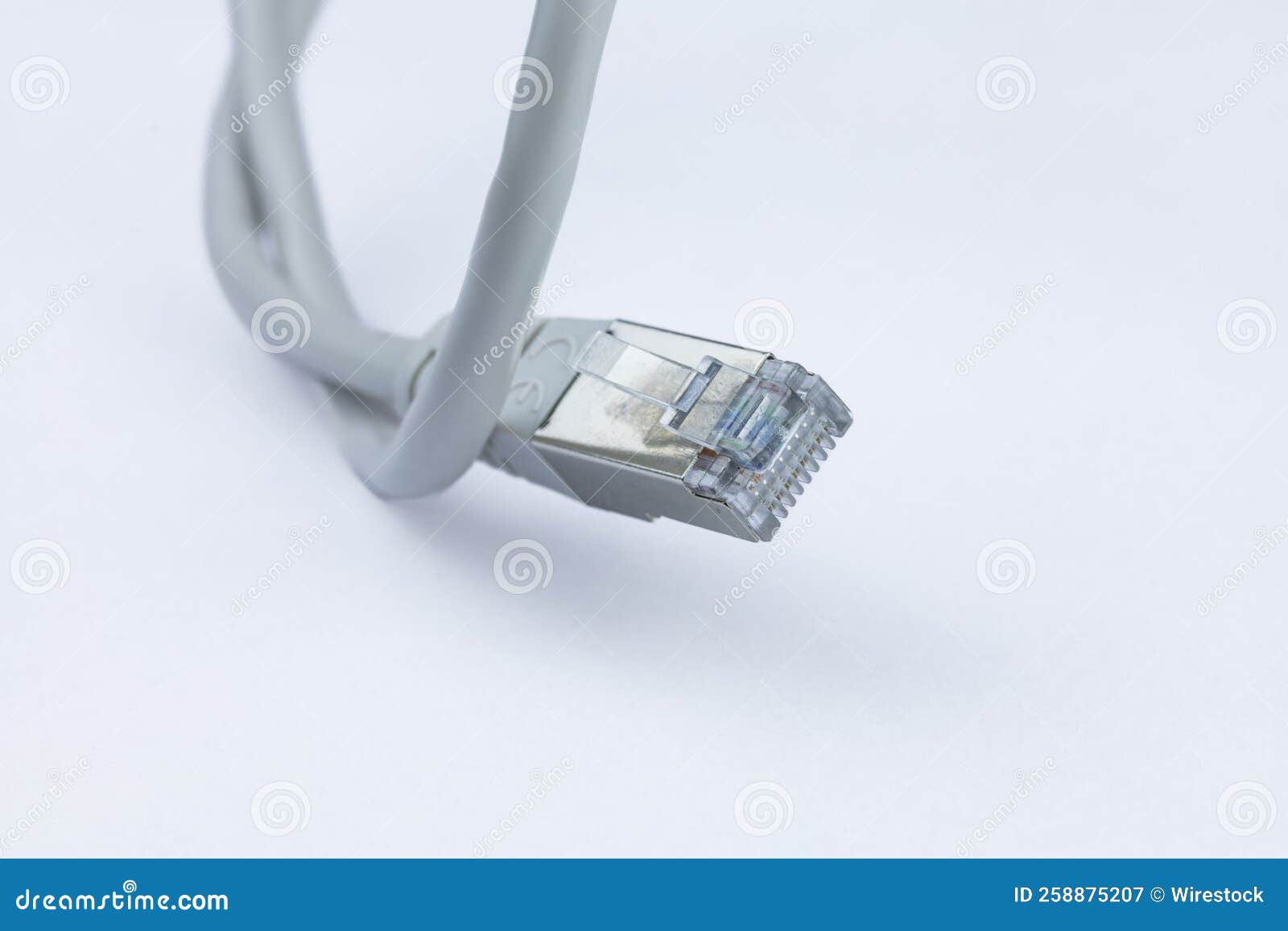 Network Cable Isolated on White Background Stock Image - Image of rj45 ...