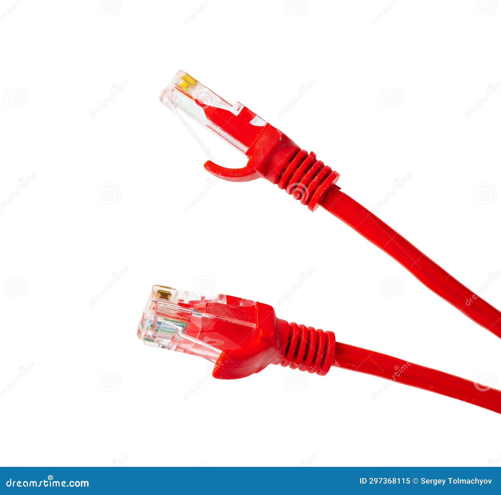 Network Cable Isolated on White Background Studio Shot Stock Image ...