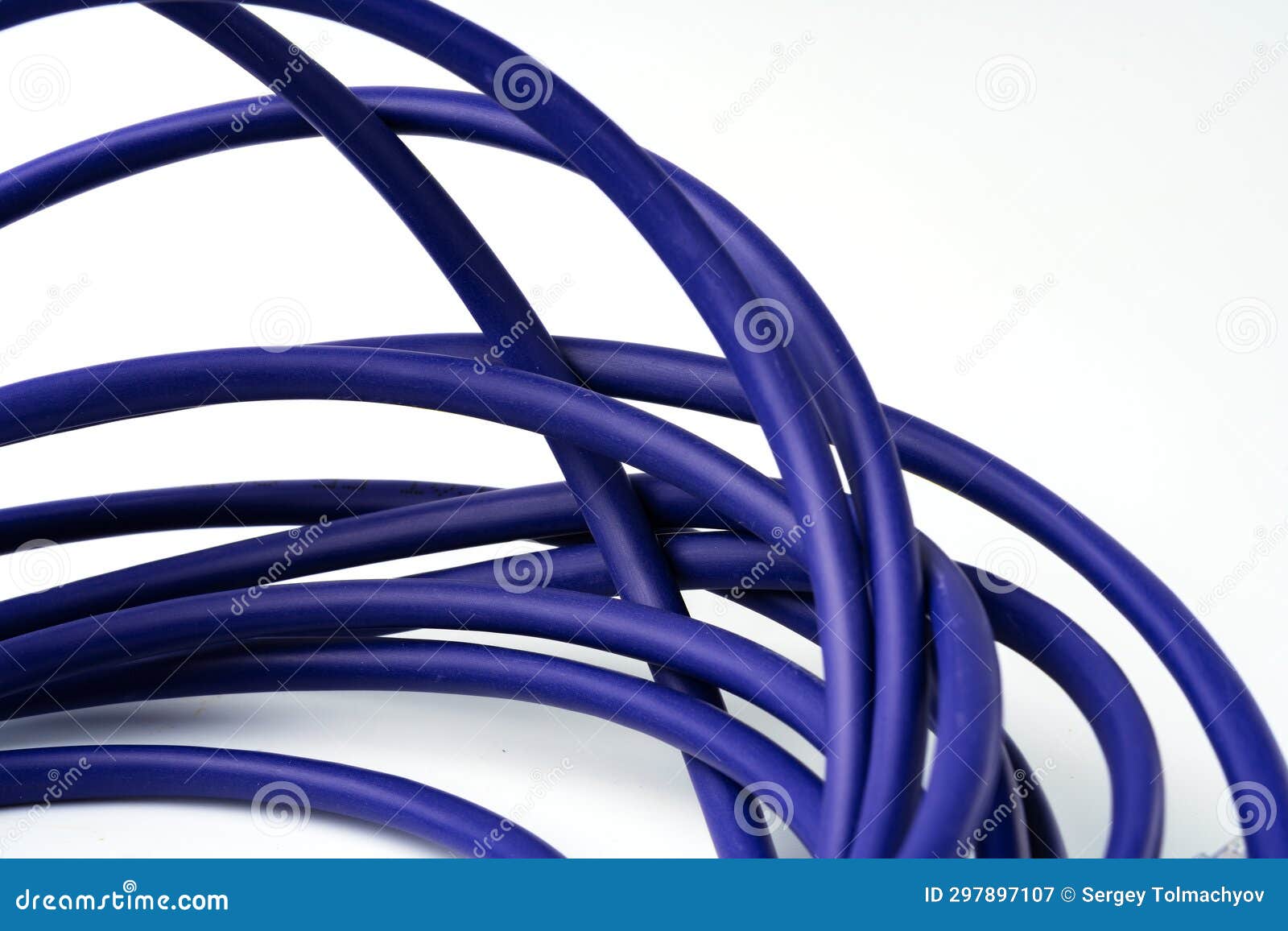 Network Cable Isolated on White Background Studio Shot Stock Image ...