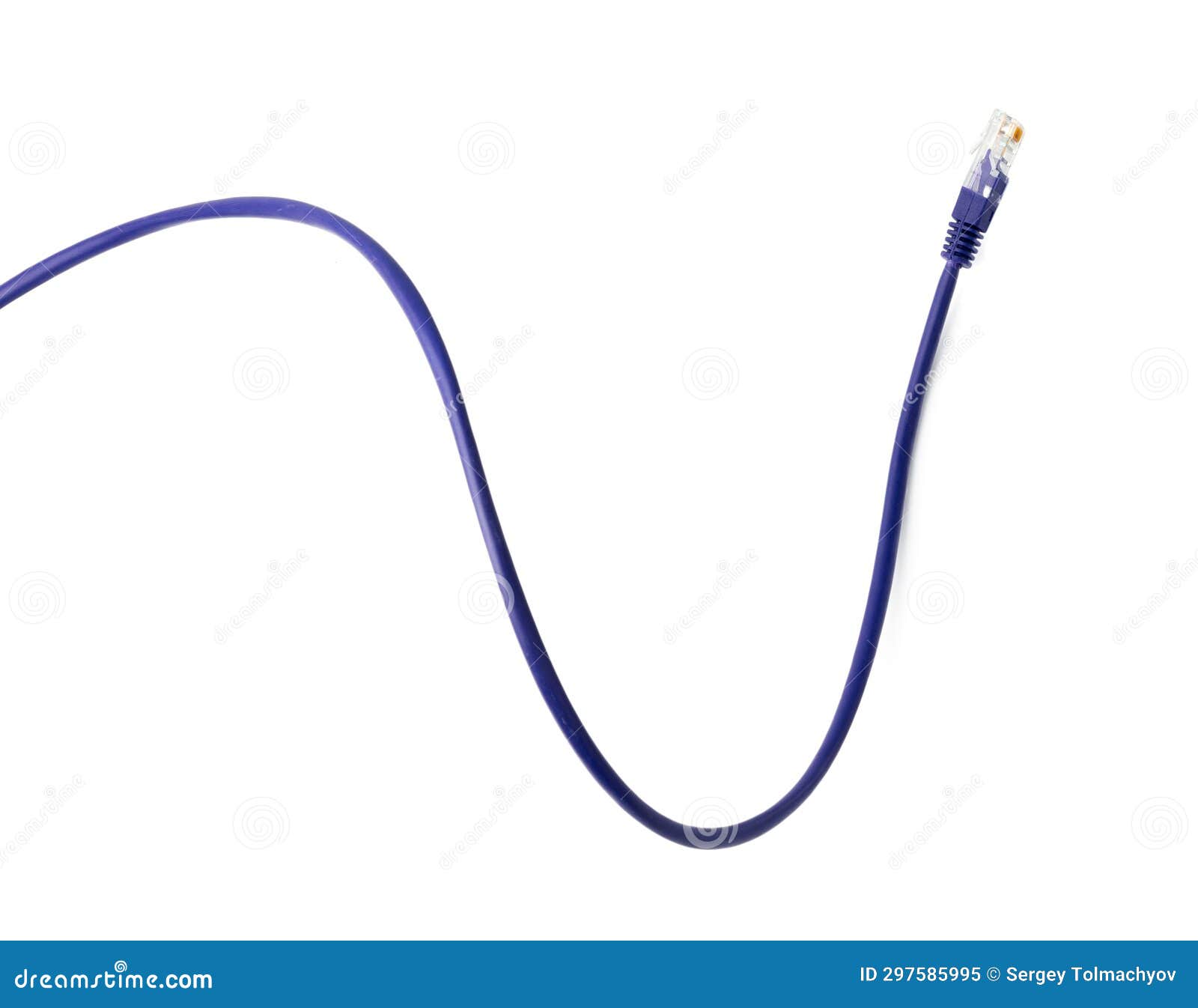 Network Cable Isolated on White Background Studio Shot Stock Image ...