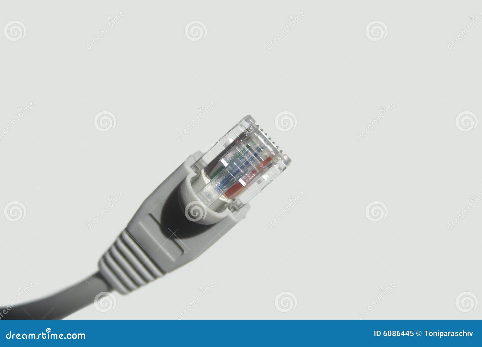 Network cable RJ 45 stock image. Image of white, connector - 6086445