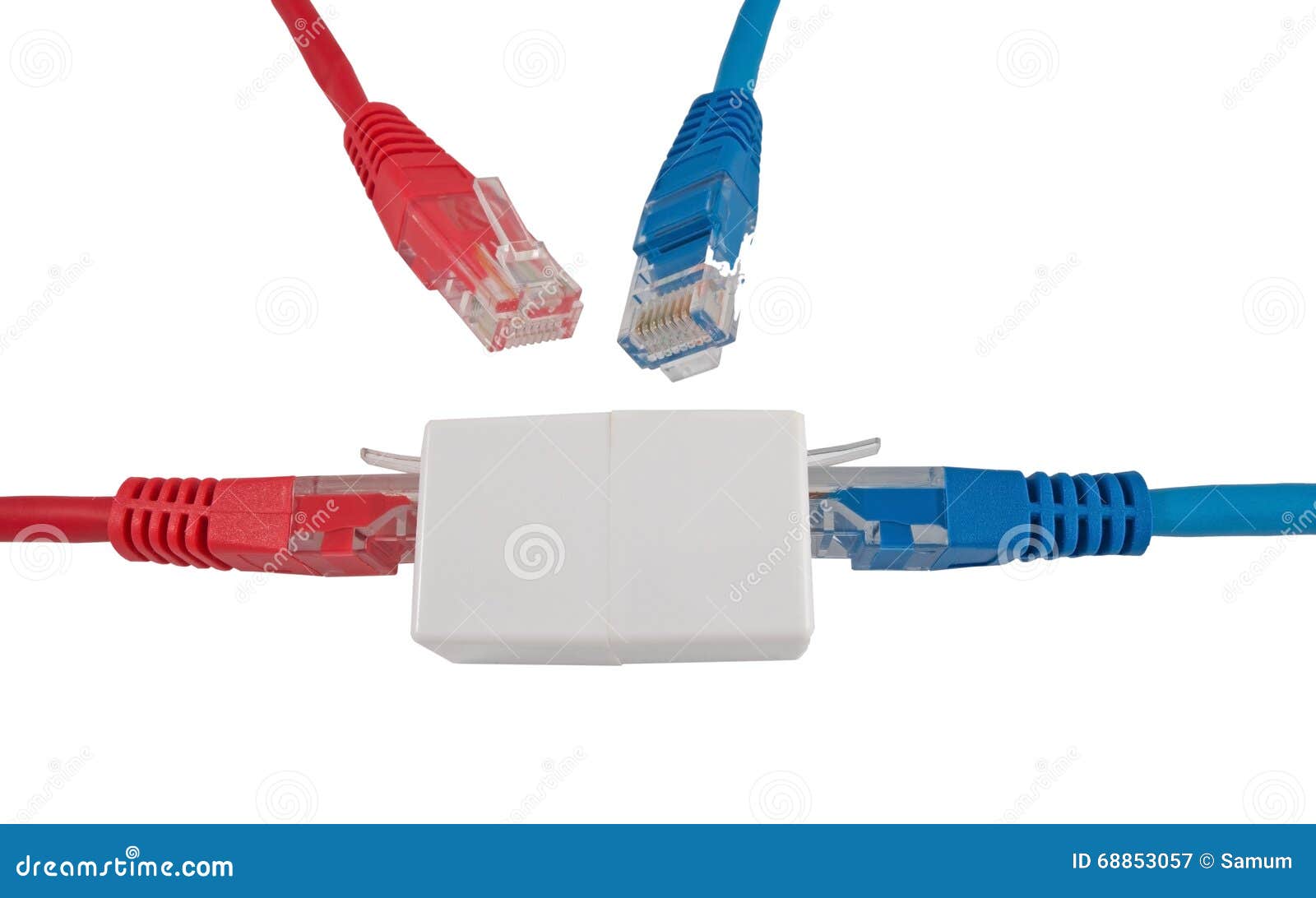 Network cable with RJ45 stock image. Image of computer - 68853057