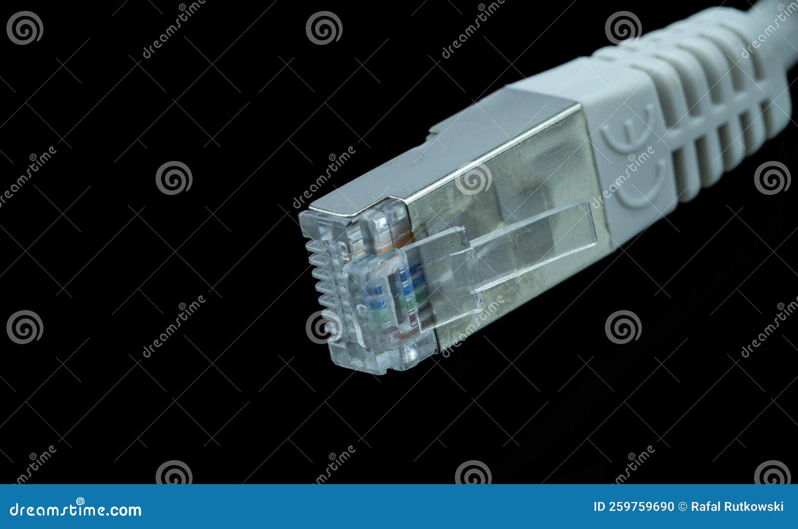 Network Cable Rj 45, Isolated Stock Photo - Image of networking ...