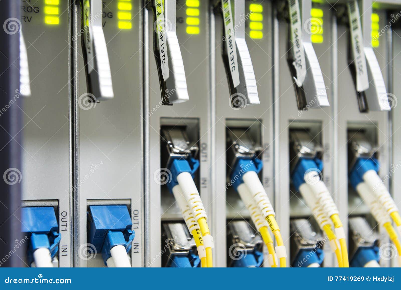 Network Cable Switch in the Room Stock Image - Image of service, rack ...