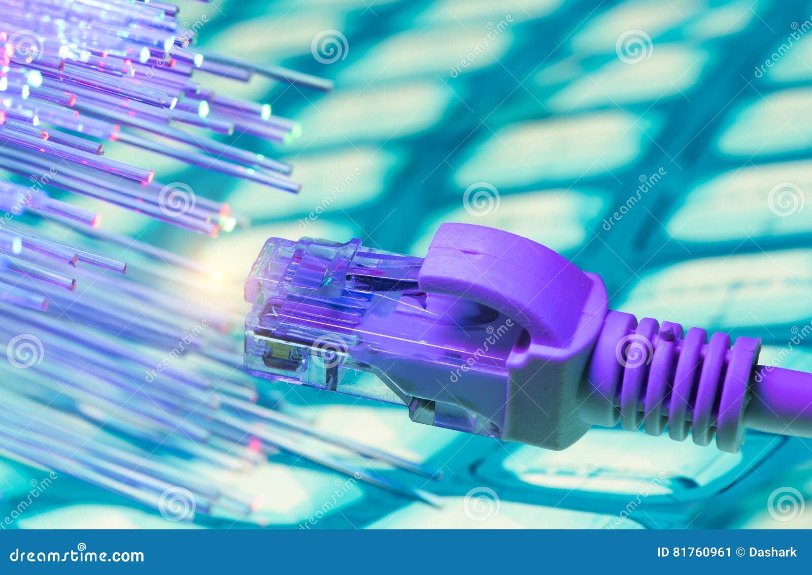 Network Cable with Technology Color Background Stock Image - Image of ...
