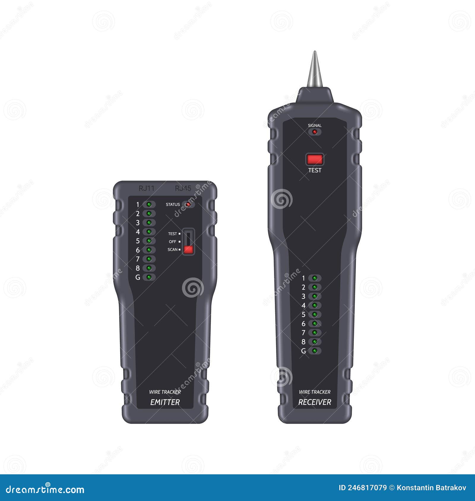 Network Cable Tester. Cable LAN Tester Stock Vector - Illustration of ...