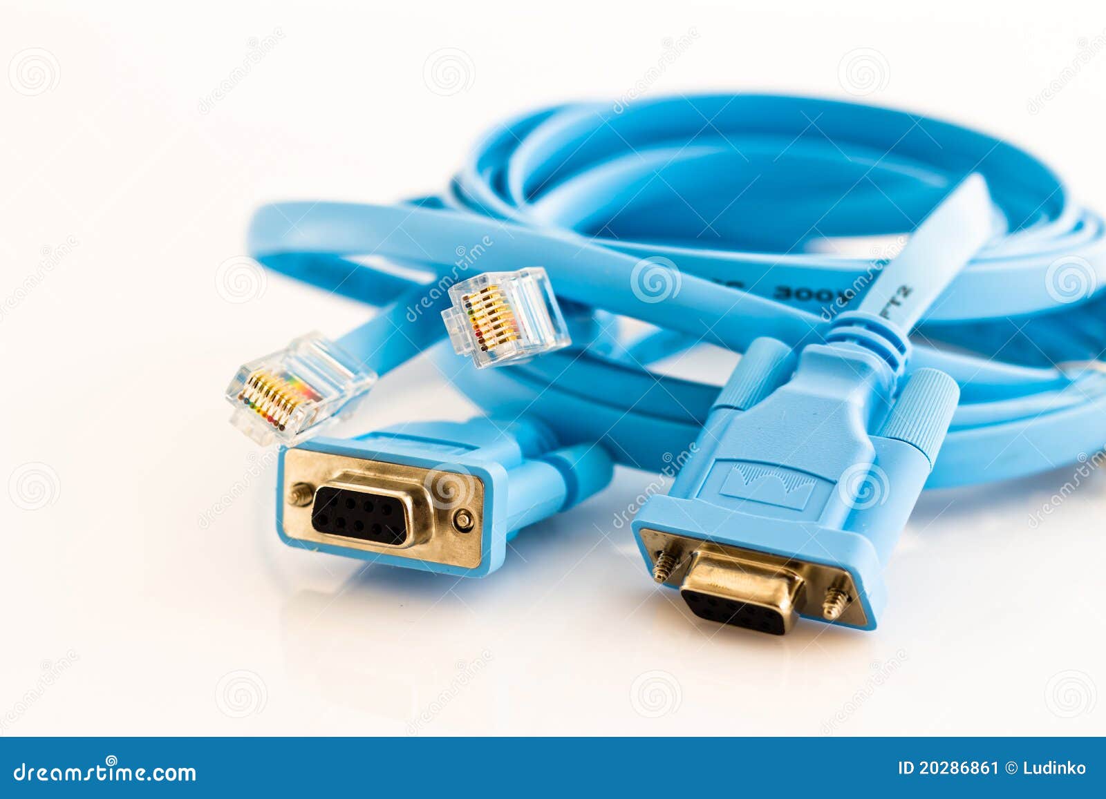 Network Cable To Configure Routers Stock Image - Image of connector ...