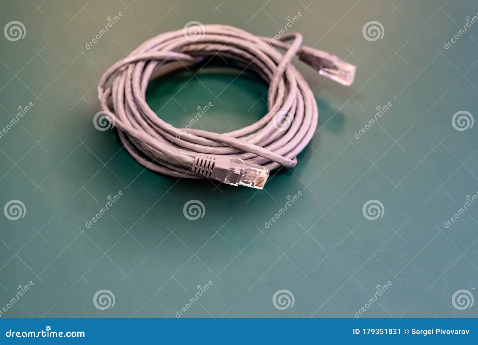Network Cable for Transmitting the Internet Signal is Long and Folded ...