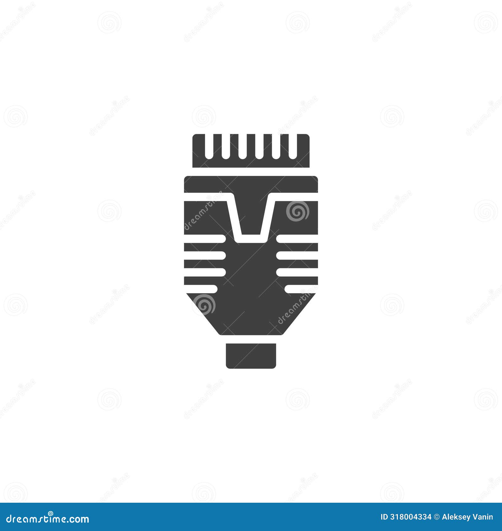 Network cable vector icon stock illustration. Illustration of glyph ...