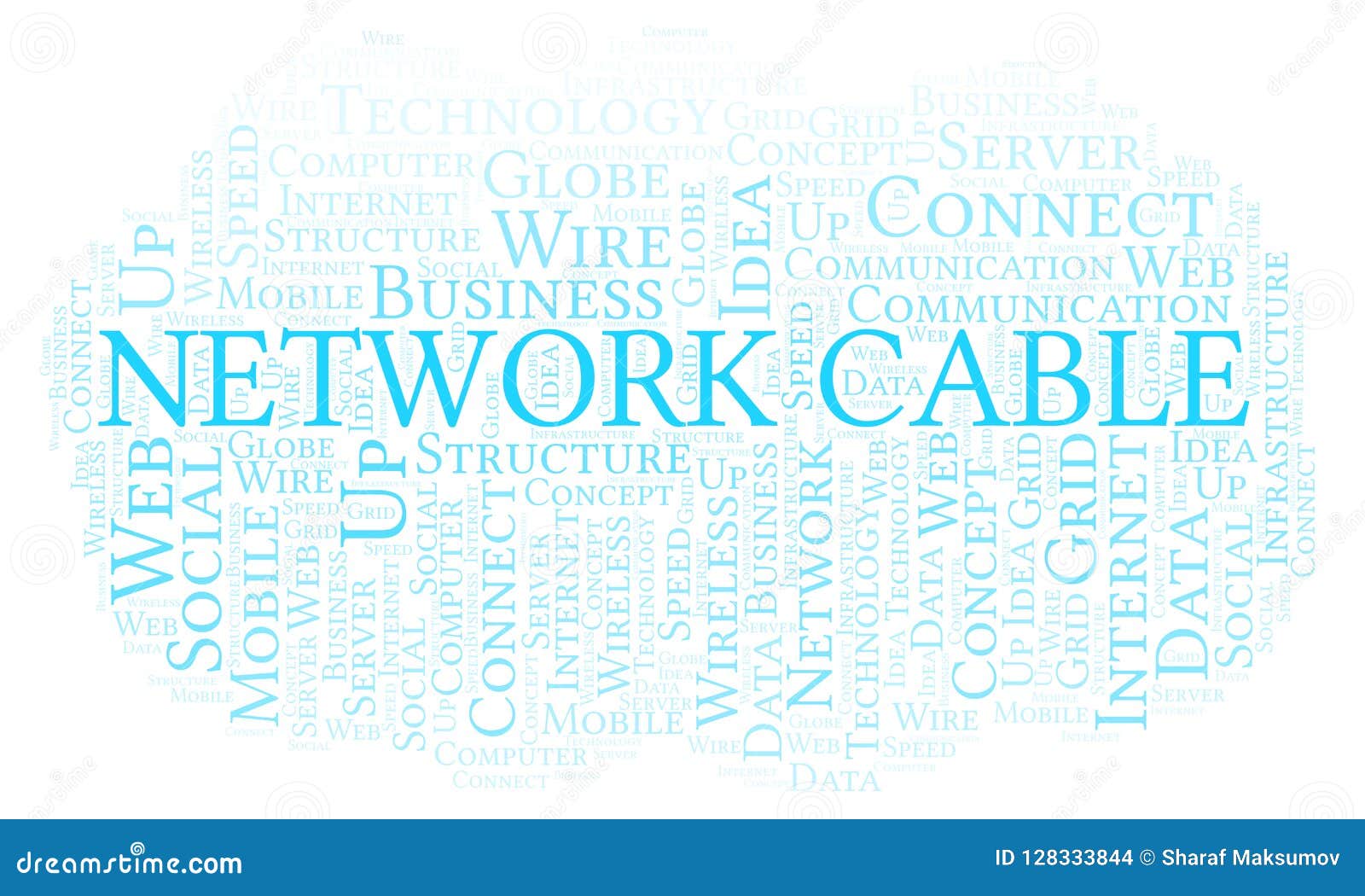 Network Cable word cloud. stock illustration. Illustration of poster ...