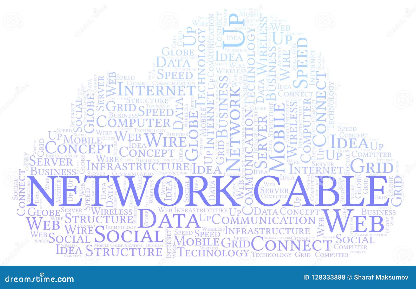Network Cable word cloud. stock illustration. Illustration of internet ...