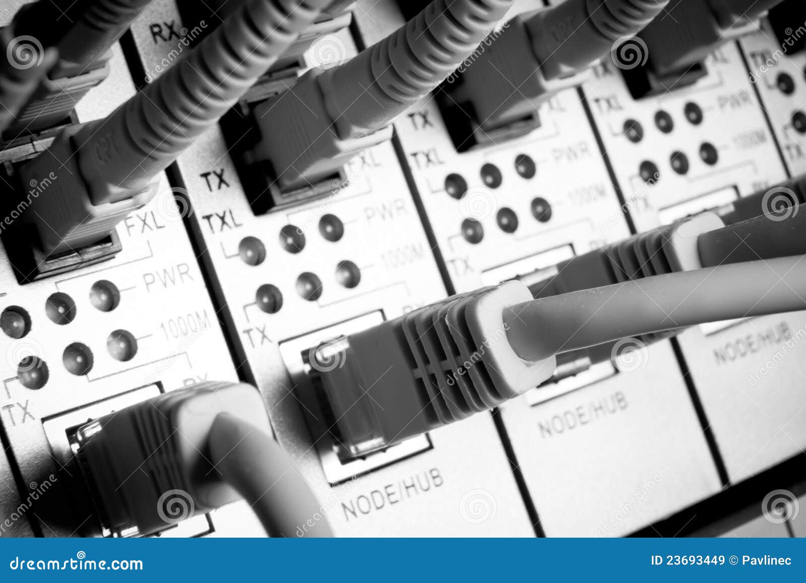 Network cables stock image. Image of links, optic, electronic - 23693449