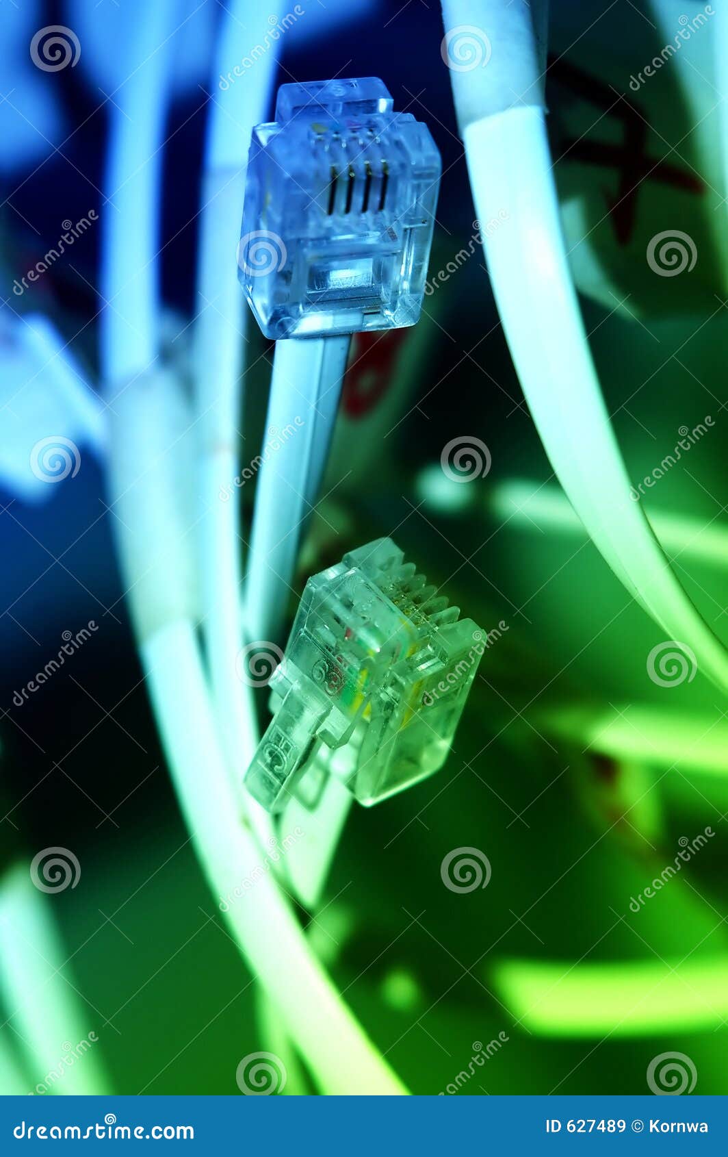 Network Cables RJ45 Connected To A Switch Royalty-Free Stock ...