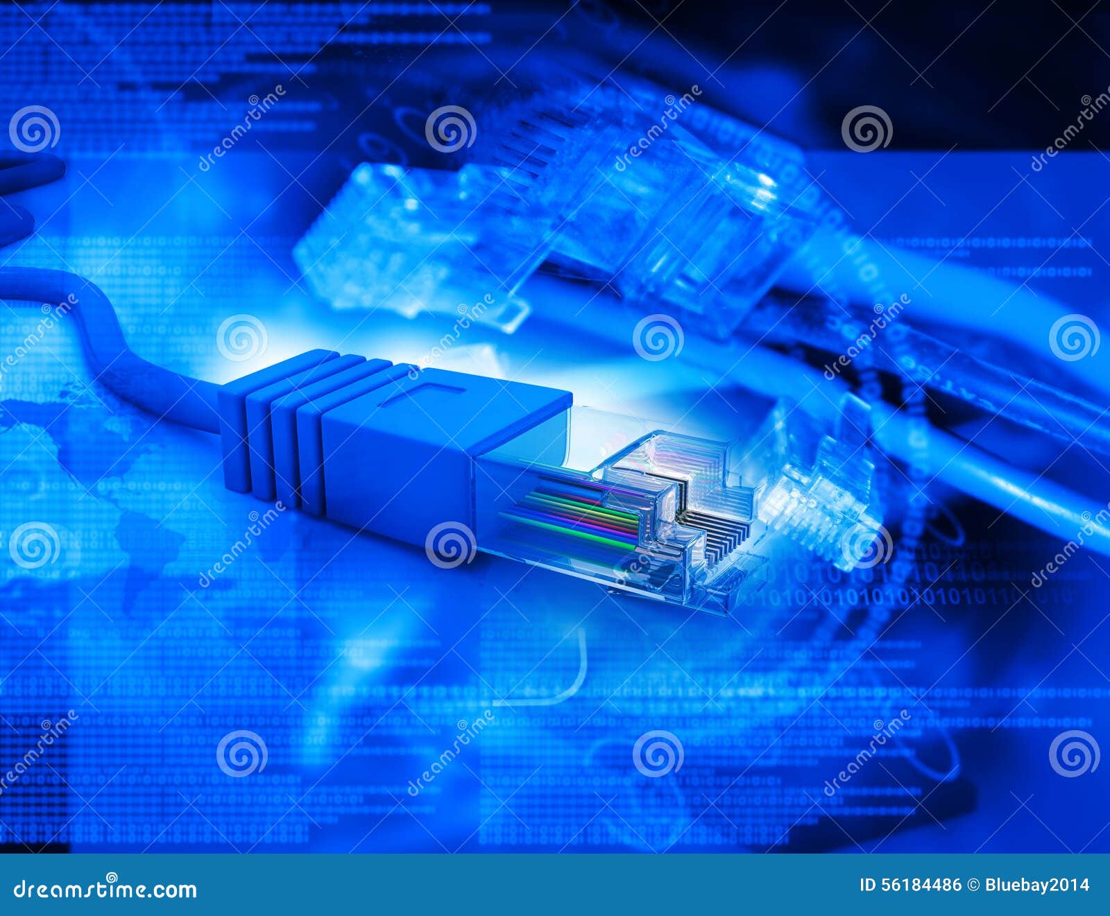 Network cables stock illustration. Illustration of center - 56184486