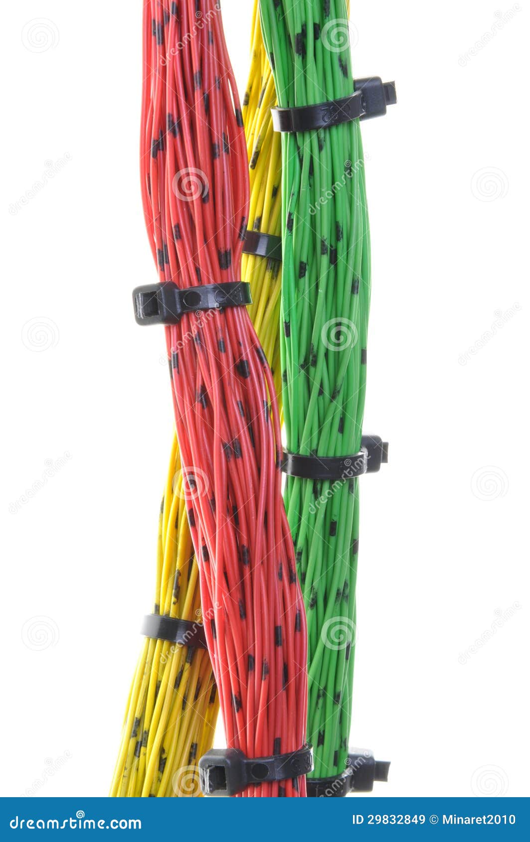 Network Cables with Cable Ties Stock Image - Image of information ...