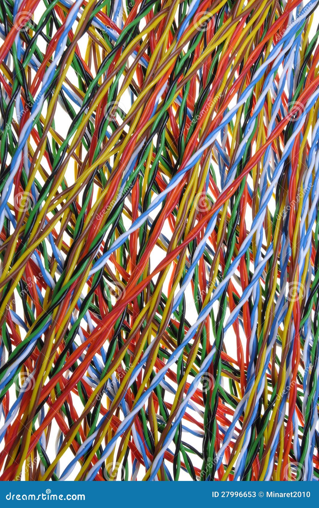 Network Cables Colorful in Abstract Form Stock Image - Image of green ...