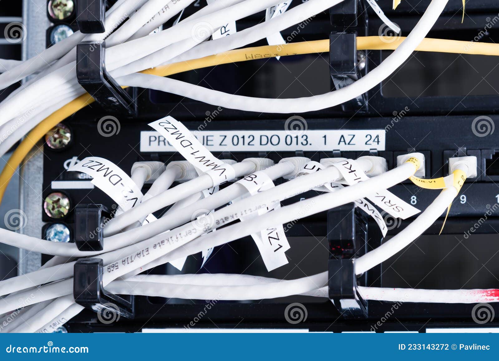 Network Cables Connected into Server Inside Data Center Stock Photo ...