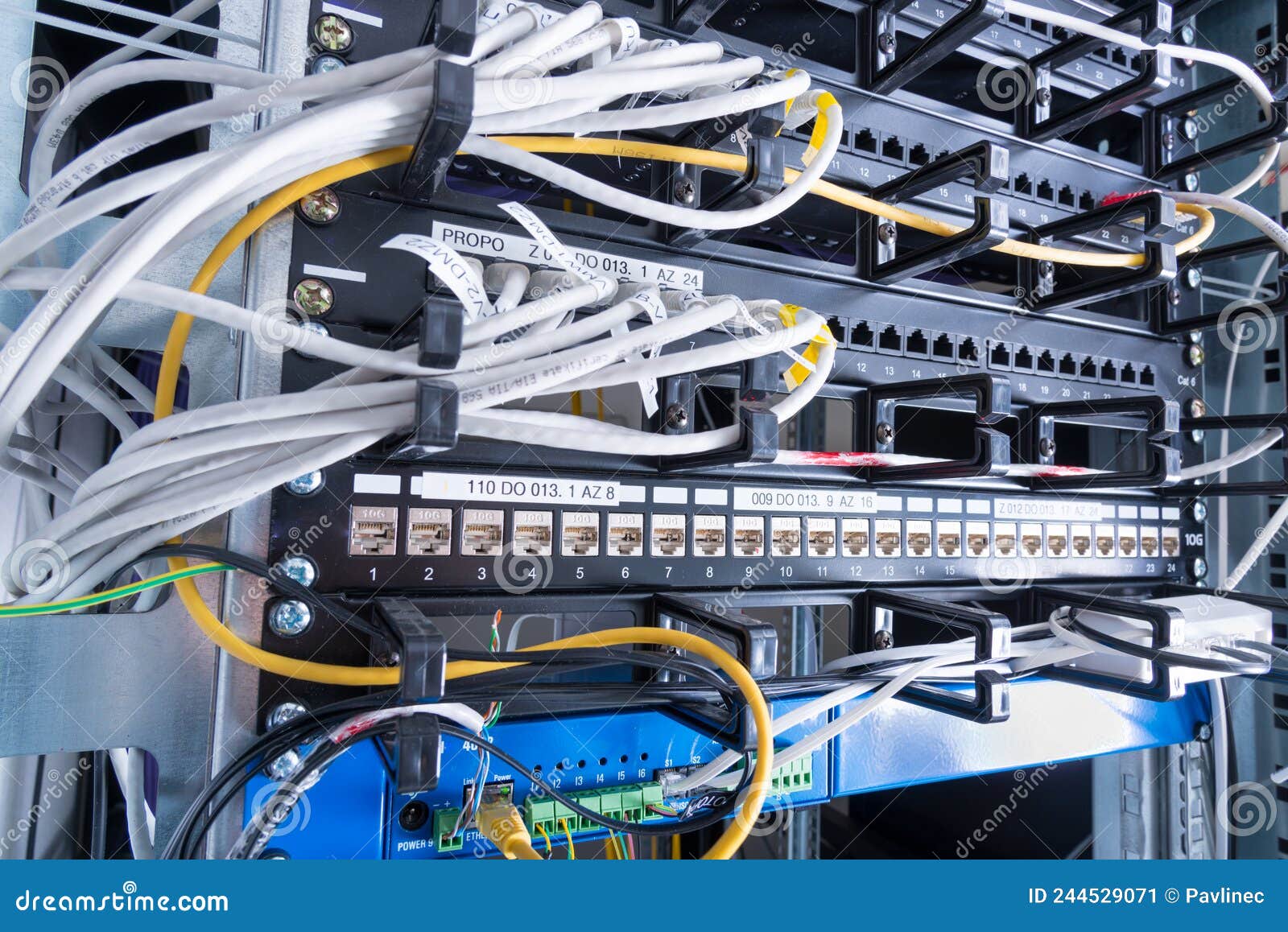 Network Cables Connected into Server Inside Data Center Stock Image ...