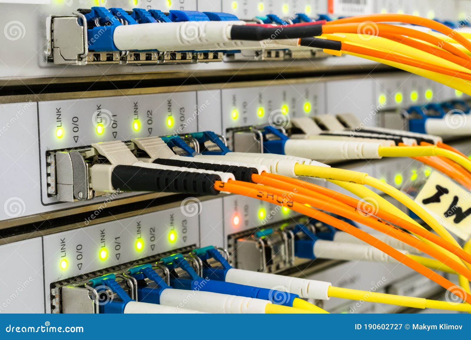 The Network Cables are Connected To the Main Server. the Front Panel of ...