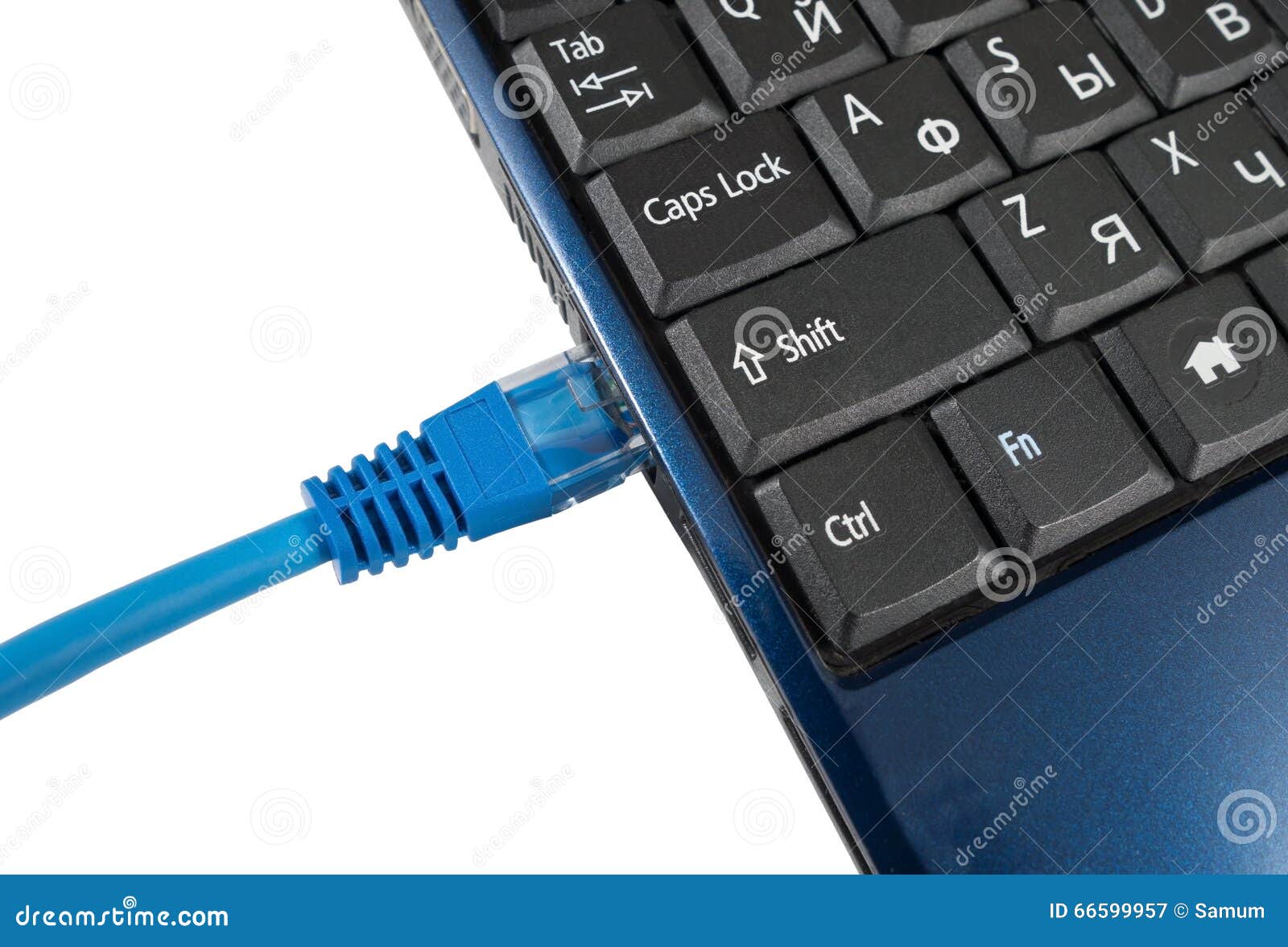 Network Cables Connected To Port Notebook Stock Image - Image of ...