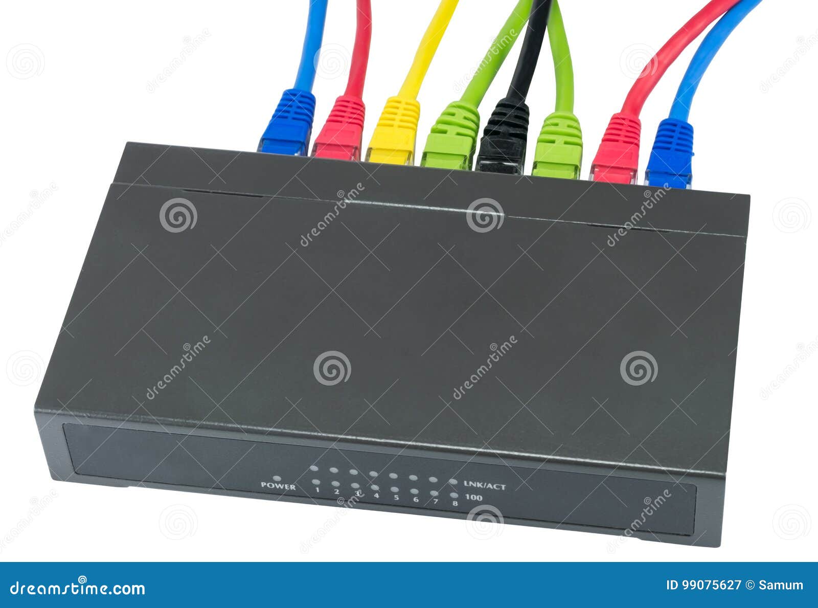 Network Cables Connected To Router Stock Image - Image of connect ...
