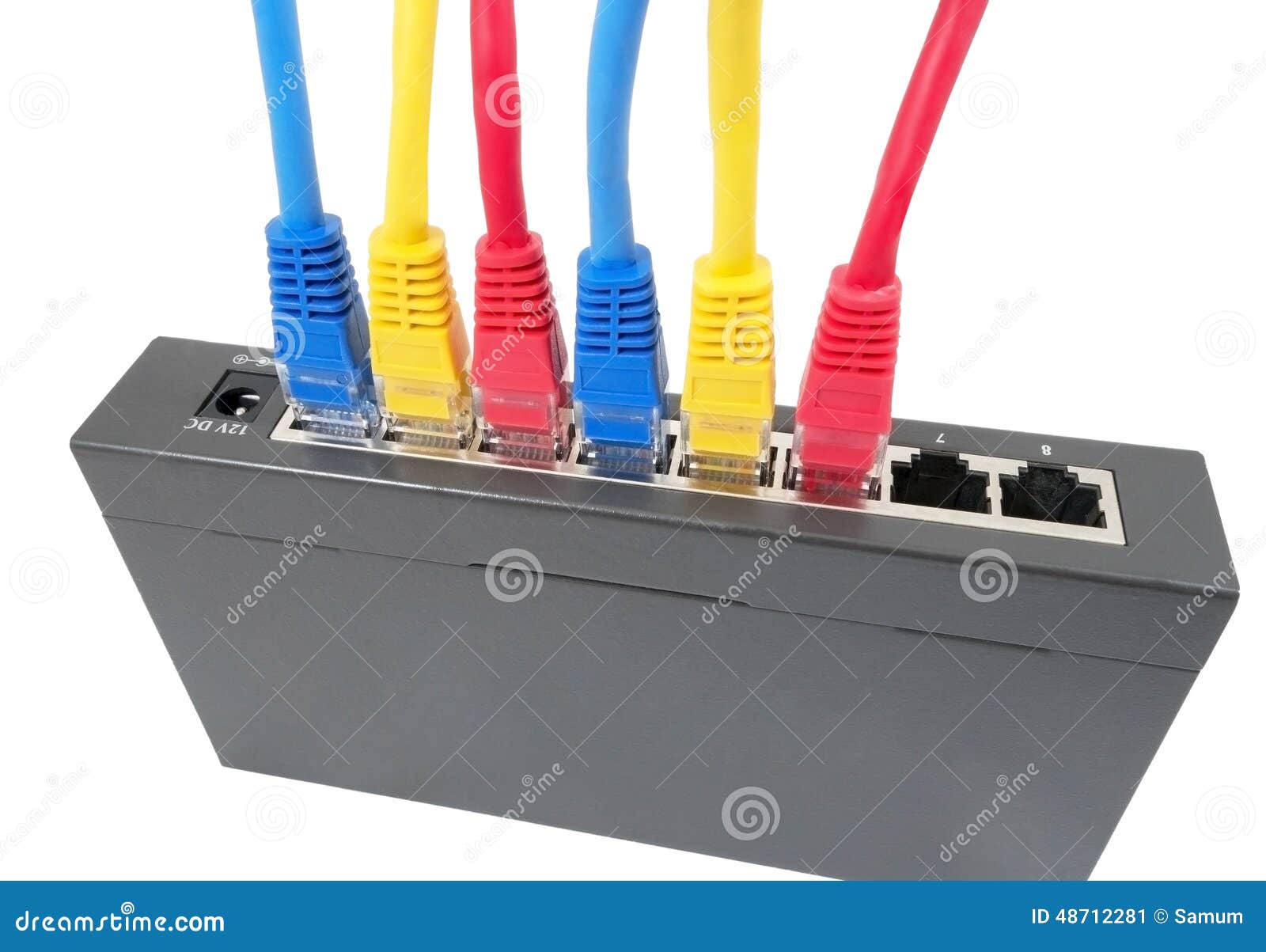 Network Cables Connected To Router Stock Image - Image of broadband ...