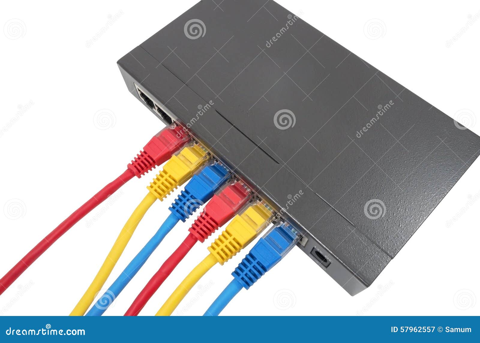 Network Cables Connected To Router Stock Image - Image of closeup ...