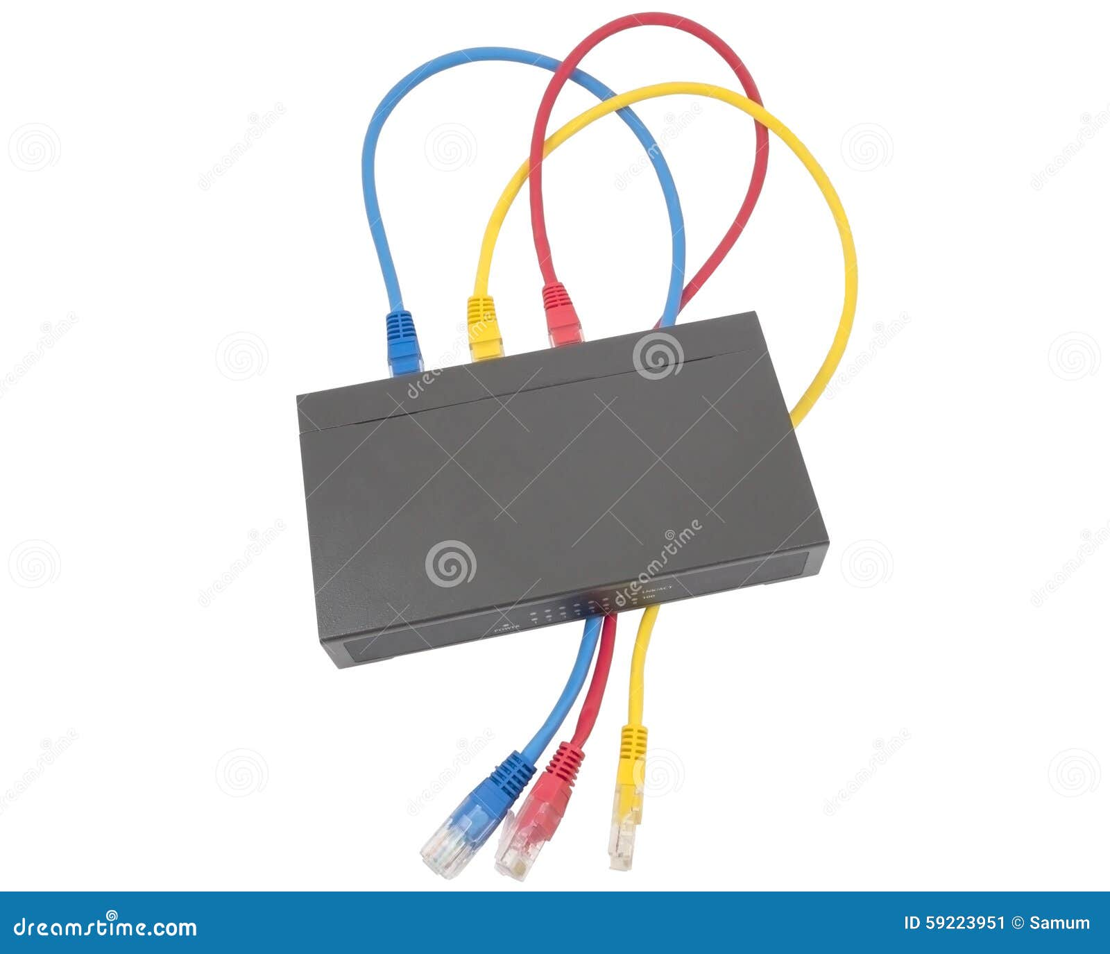 Network Cables Connected To Router Stock Image - Image of modem ...
