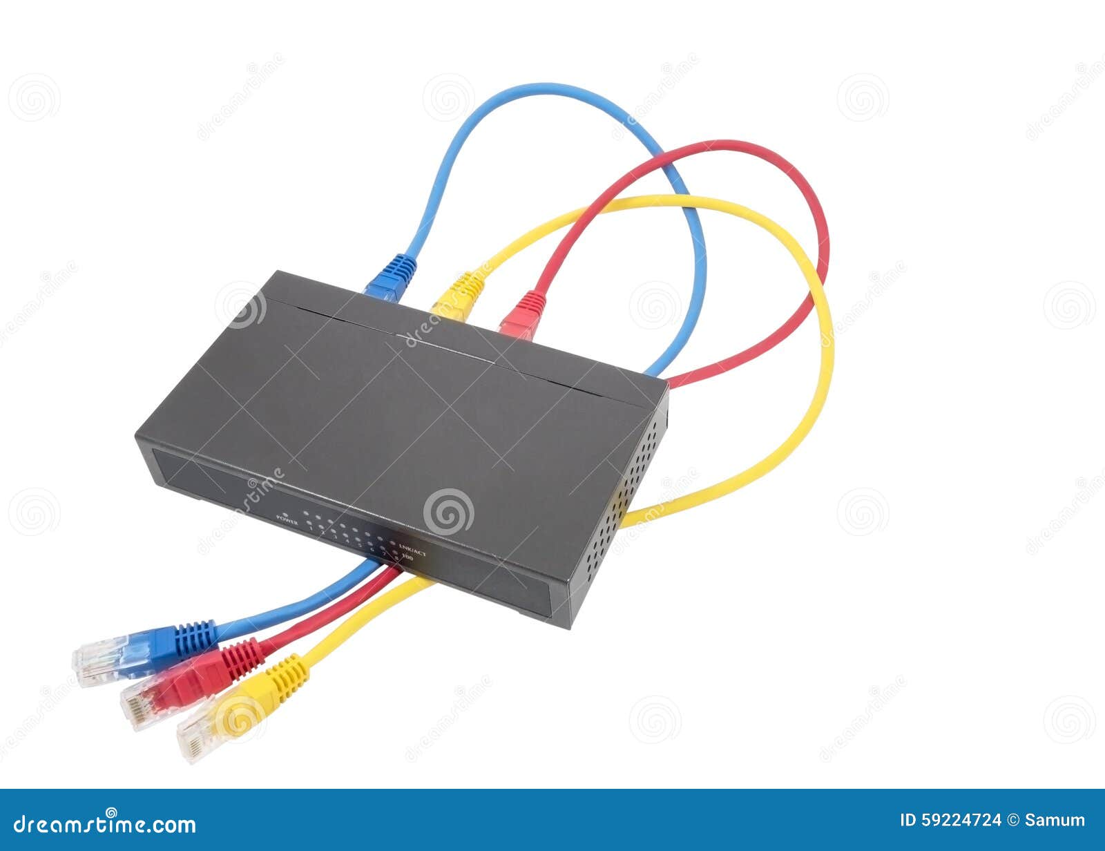 Network Cables Connected To Router Stock Photo - Image of closeup ...