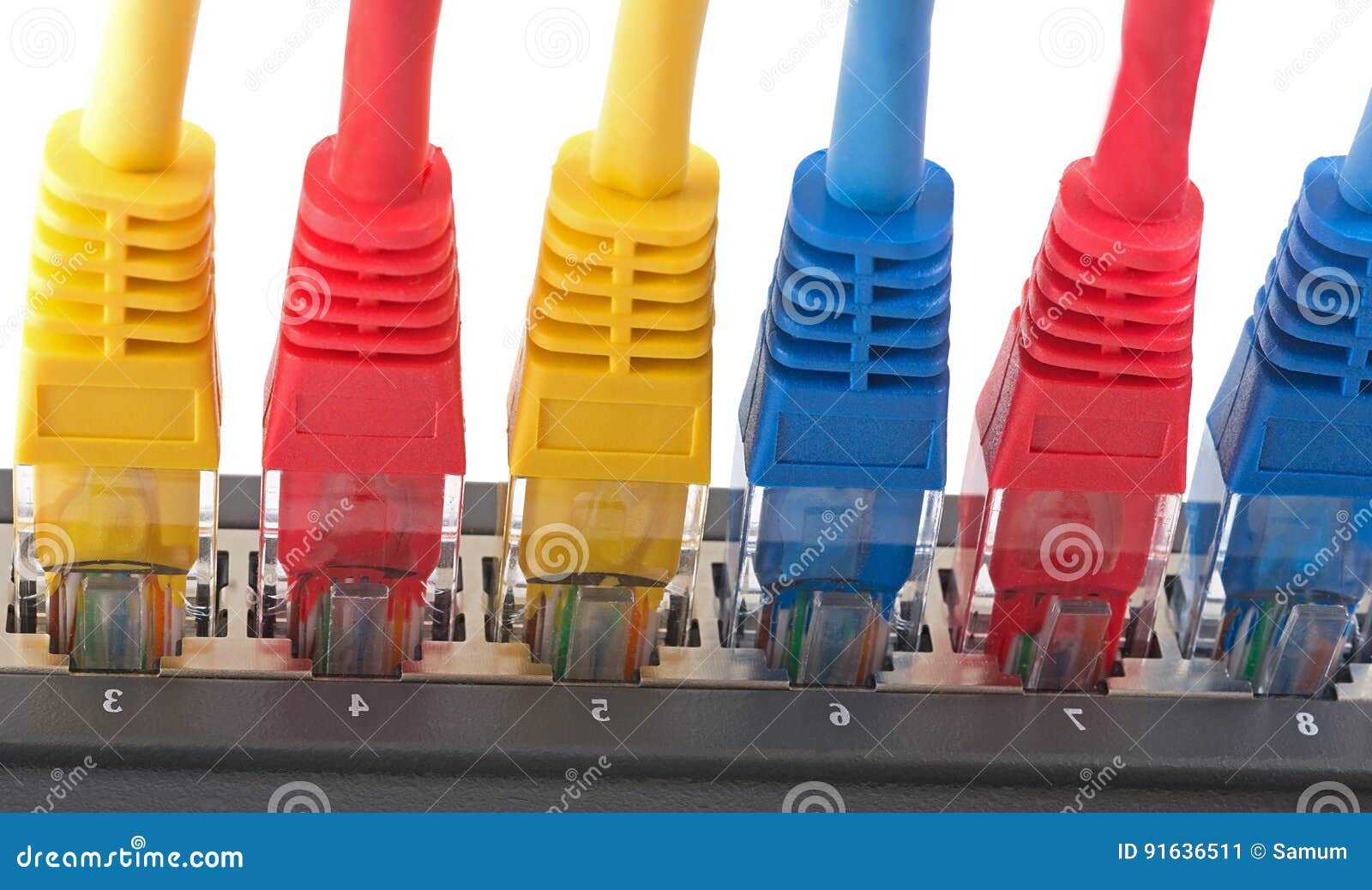 Network Cables Connected To Router Stock Image - Image of router ...