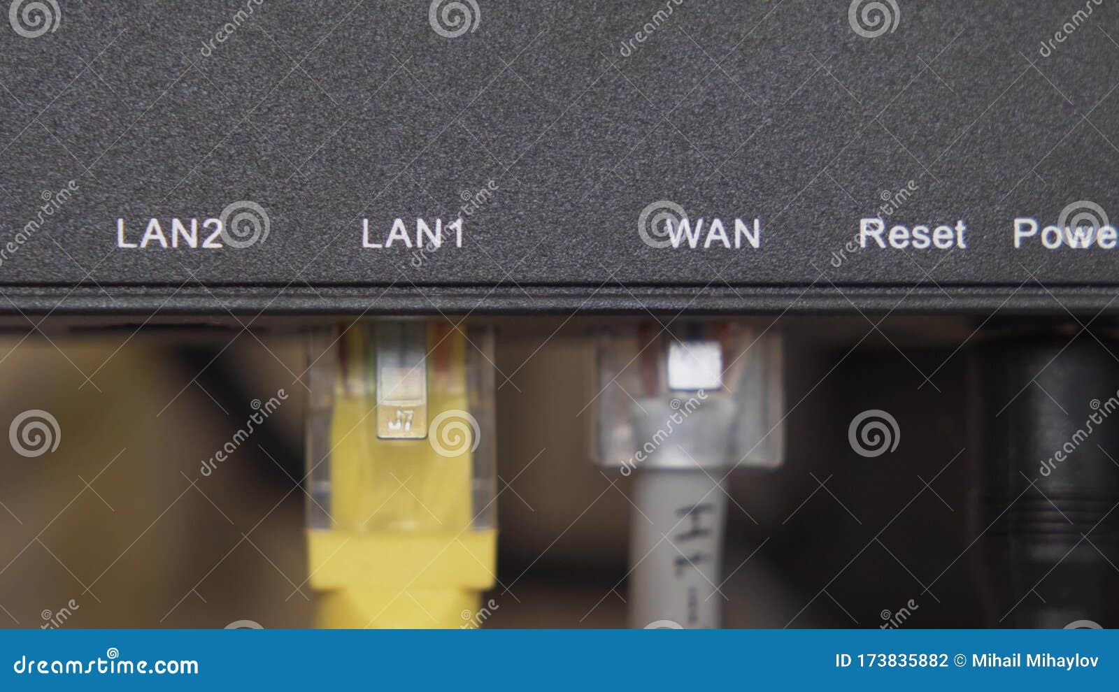 Network Cables Connected To Router Ports Stock Footage - Video of ...