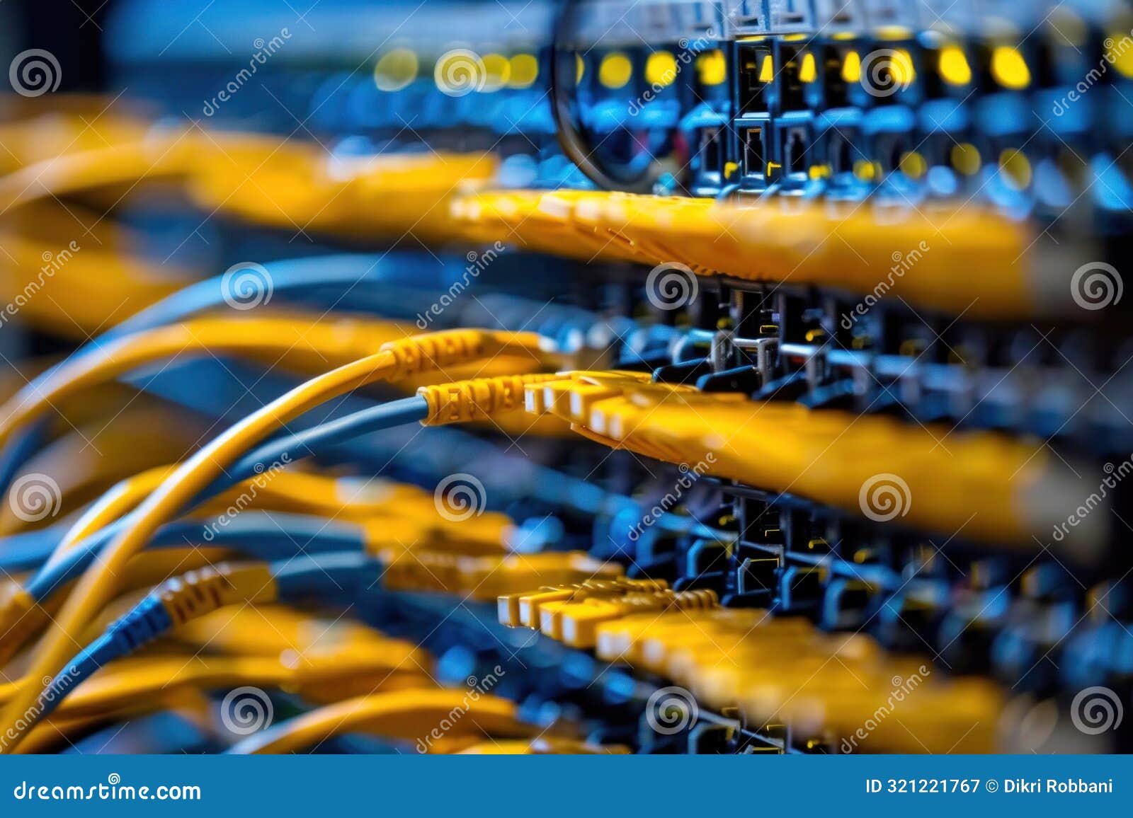 Network Cables Connected To a Server Rack Stock Illustration ...