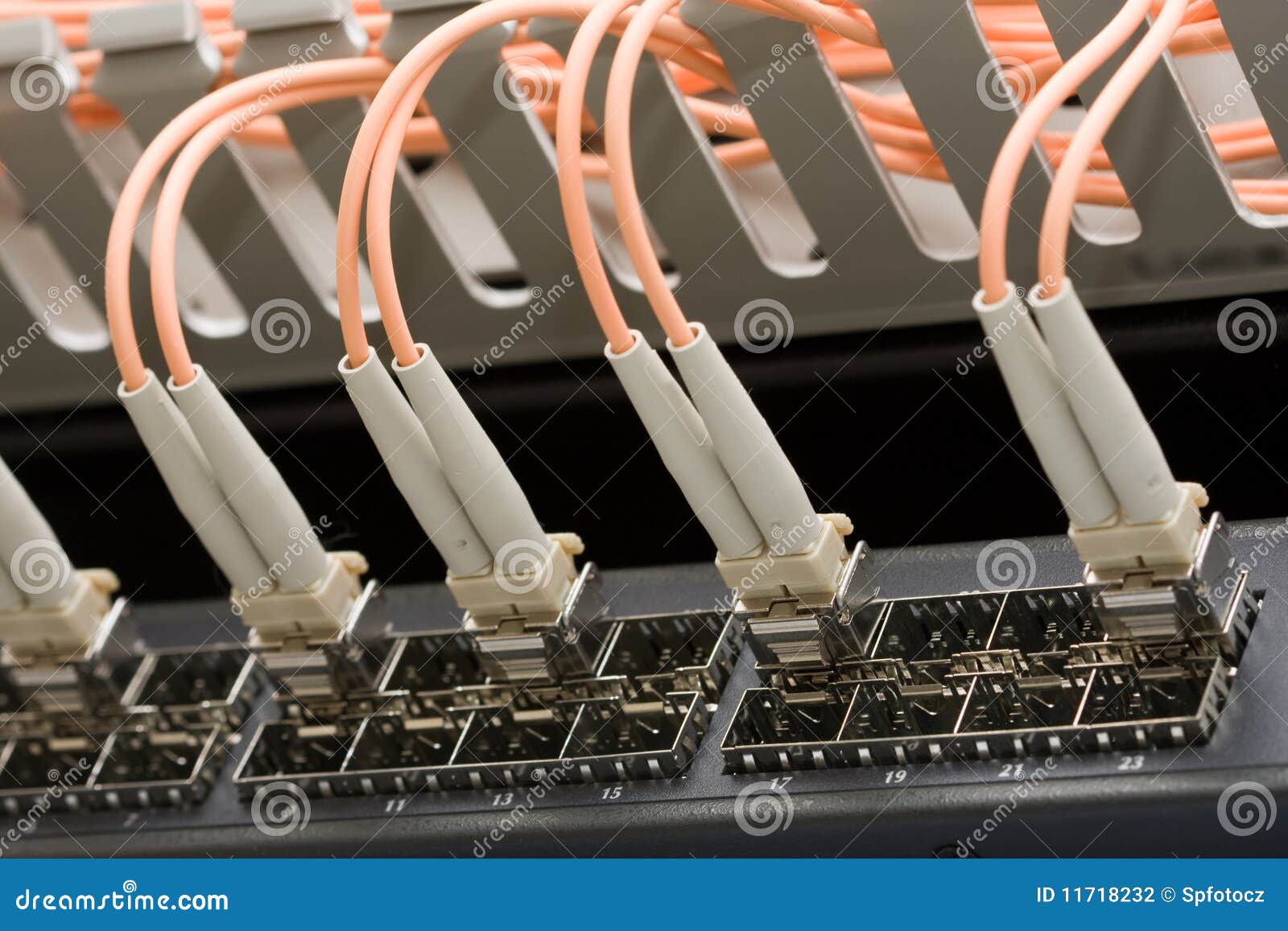 Network Cables Connected To a Switch Stock Photo - Image of high ...