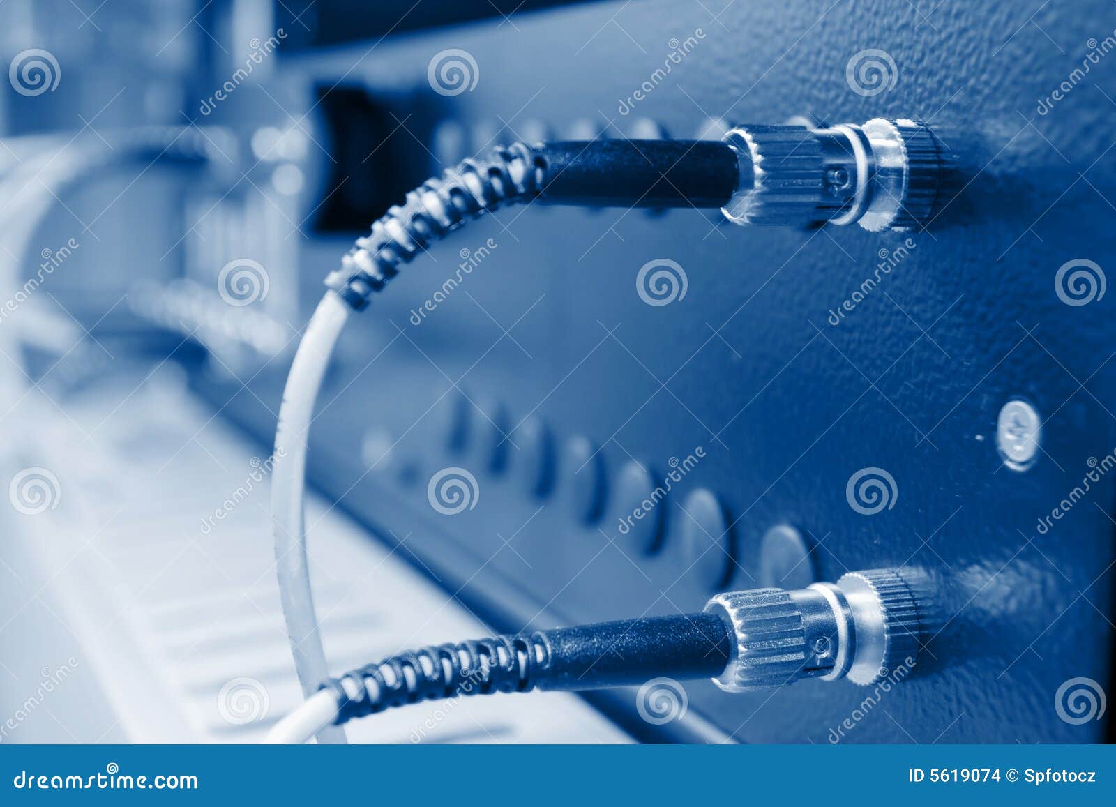 Network Cables Connected To a Switch Stock Photo - Image of blue ...