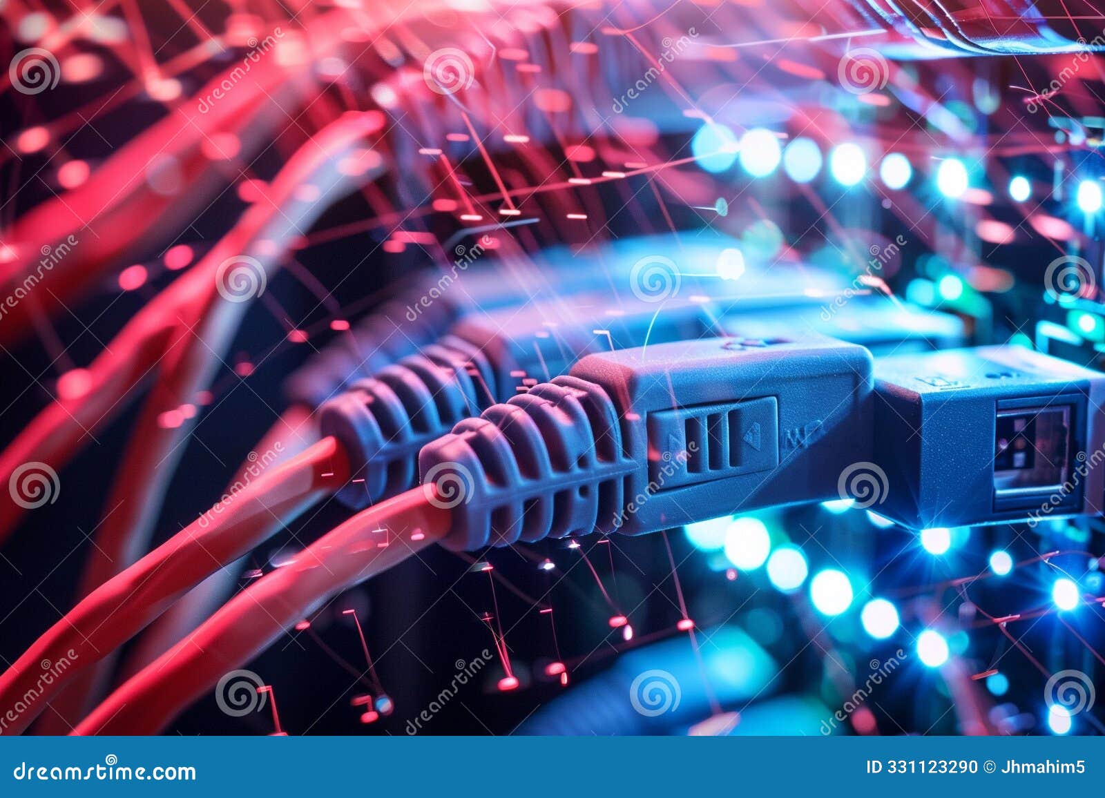 Network Cables and Connections Stock Illustration - Illustration of ...