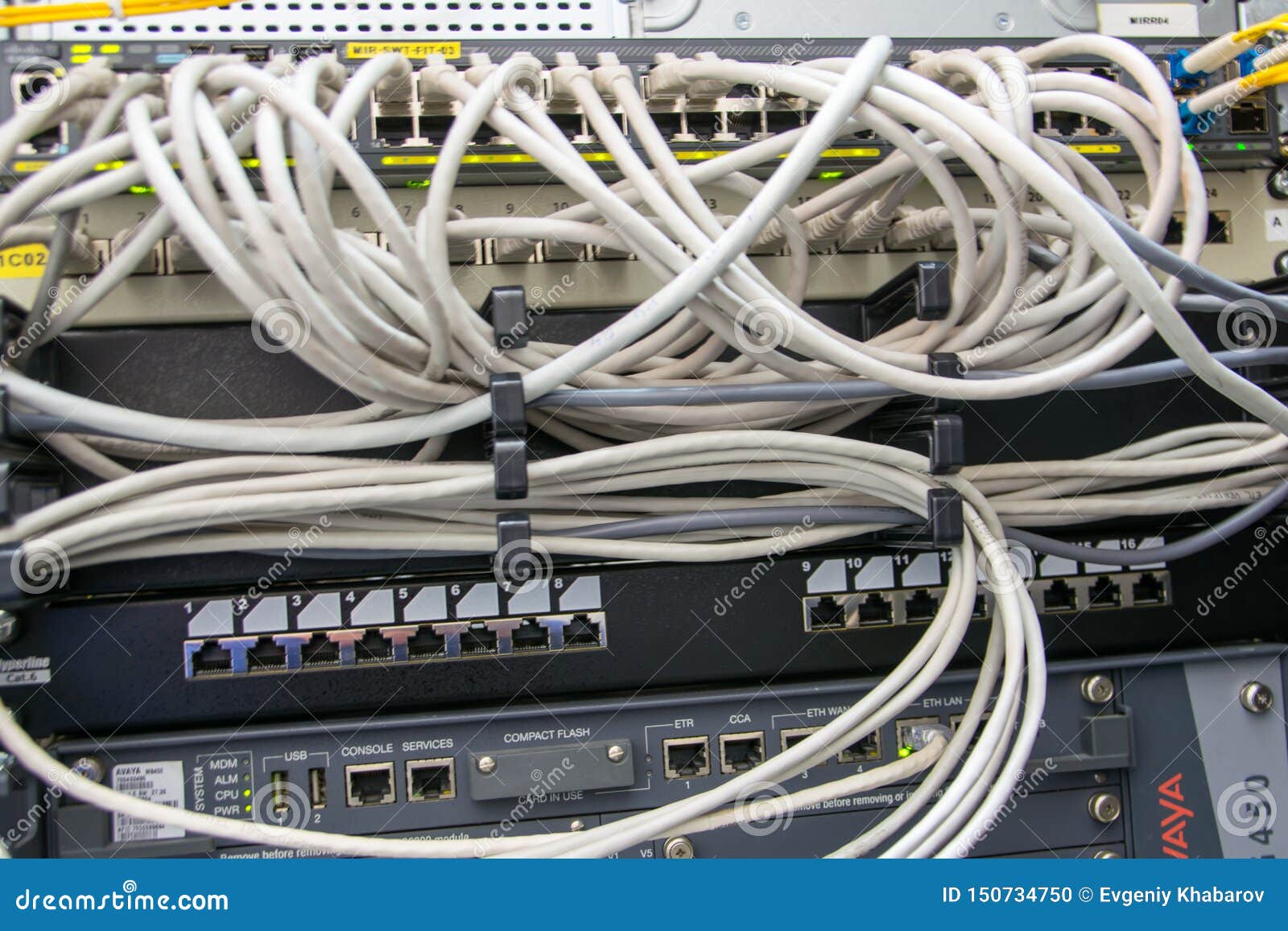 Network Cables in the Connector. Stock Photo - Image of broadband ...